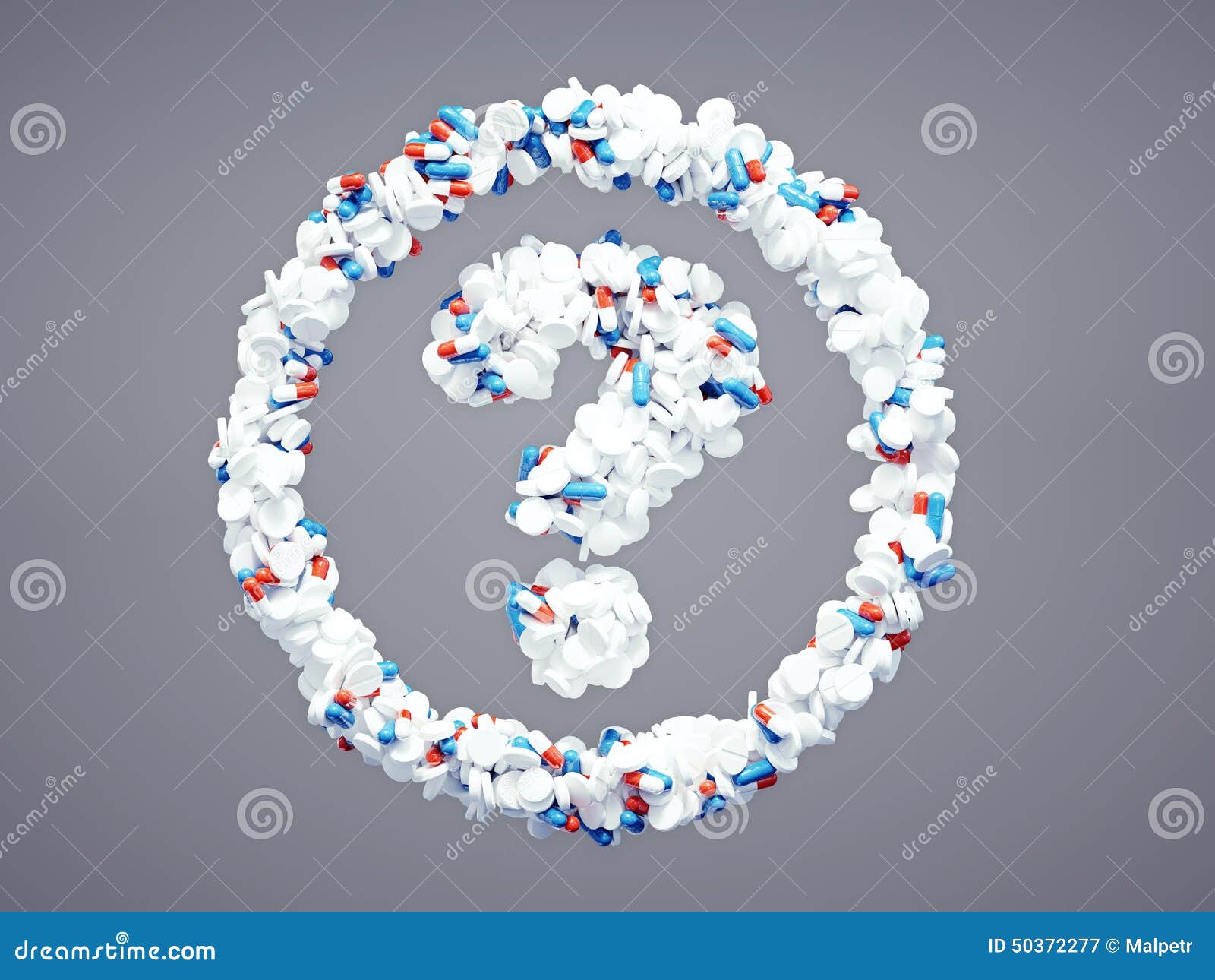 Pharmaceutical Question Mark Stock Image - Illustration of medicament ...