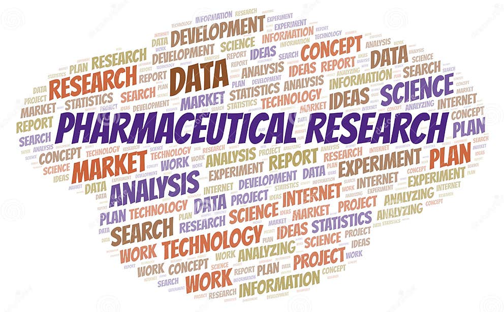 Pharmaceutical Research Word Cloud. Stock Illustration - Illustration ...