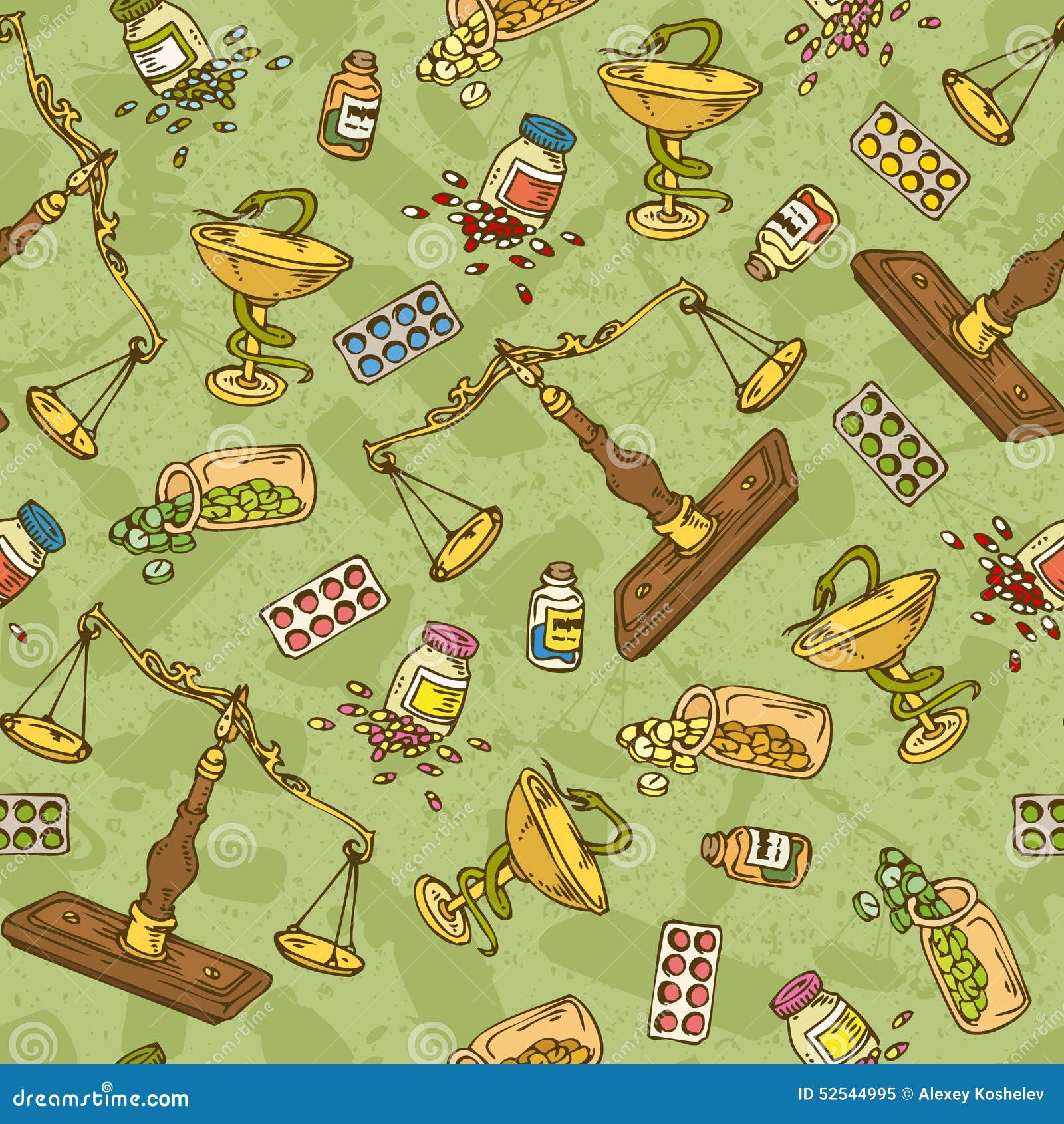 Pharmaceutical Seamless Vector Pattern Stock Vector - Illustration of ...