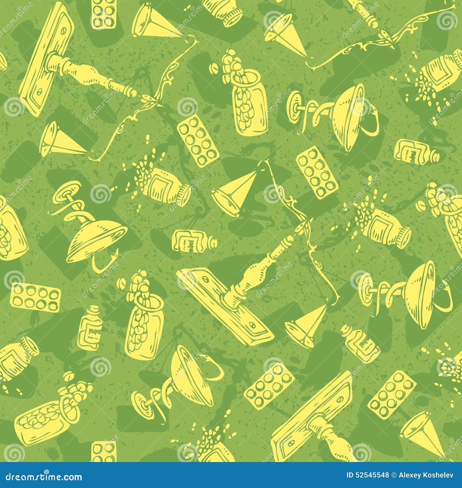Pharmaceutical Seamless Vector Pattern Stock Vector - Illustration of ...