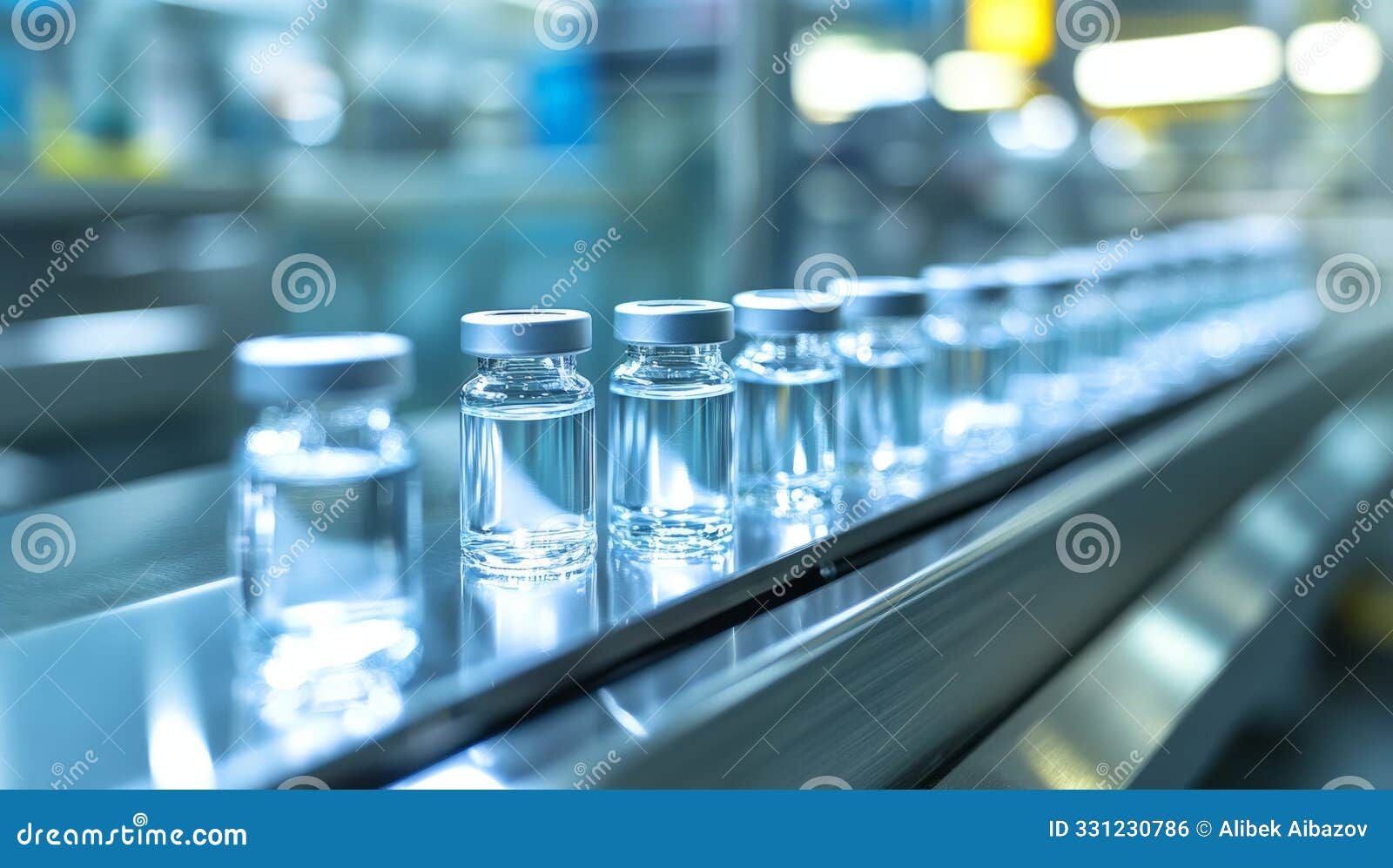 Cleanroom Biopharmaceutical Production Process With Workers In ...