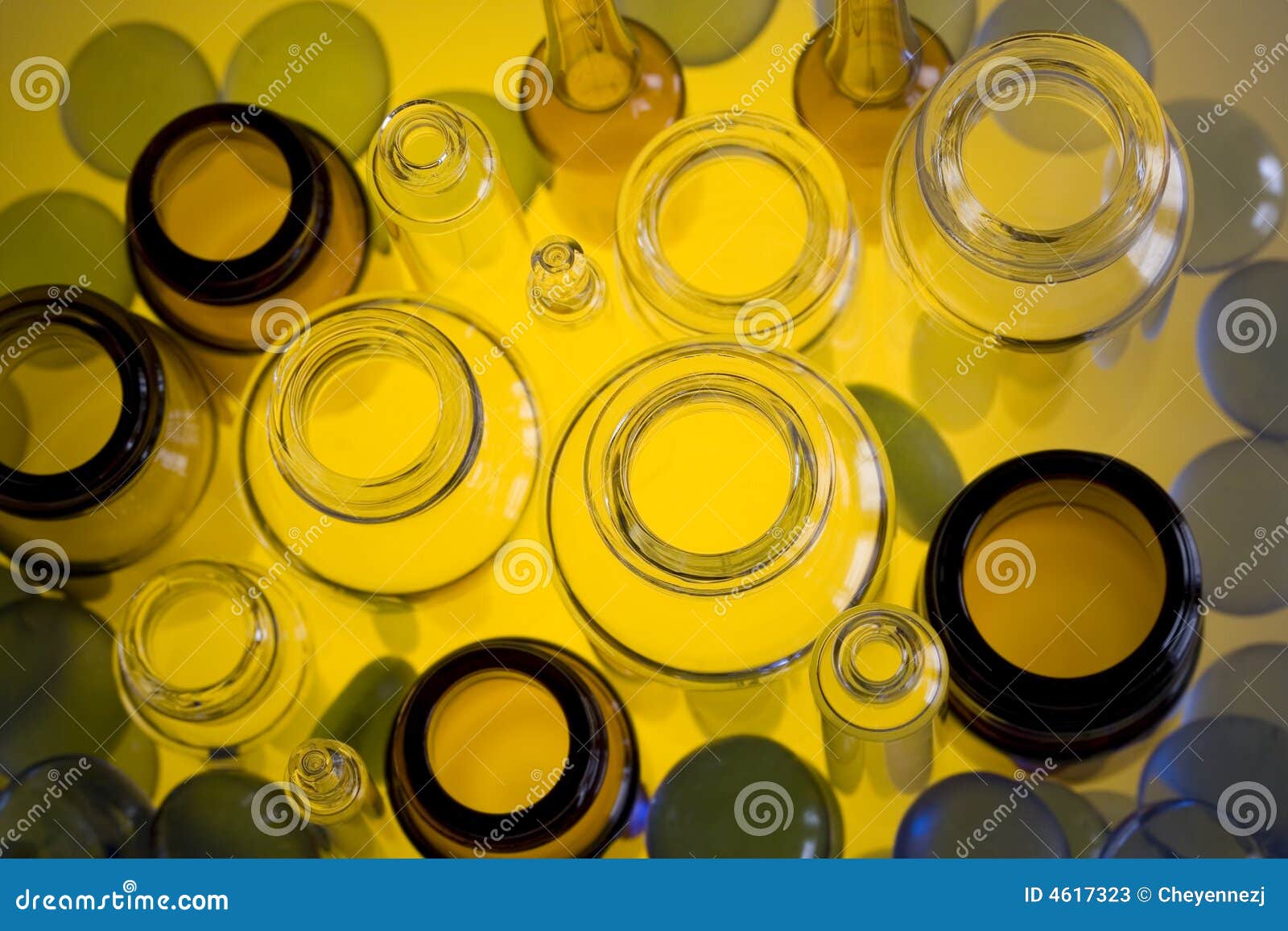 Pharmaceutical Vials in Yellow Stock Image - Image of vial ...