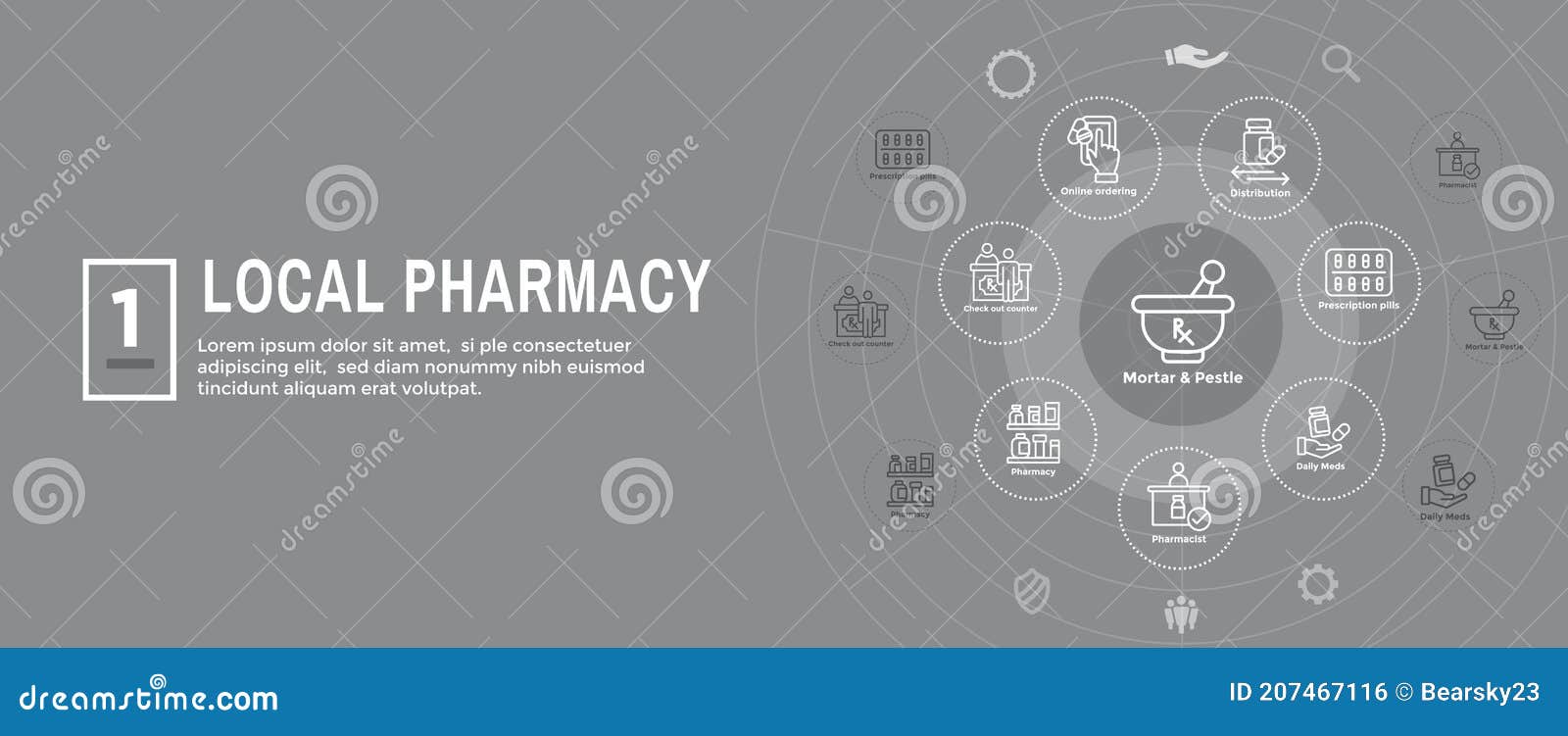 Pharmaceuticals and Medications Icon Set W Web Header Banner Stock ... Pharmaceuticals and Medications Icon Set W Web Header Banner Stock ...