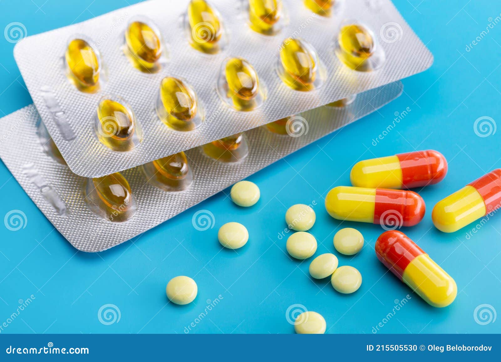 Pharmaceuticals in Multi-colored Capsules. Stock Photo - Image of ...