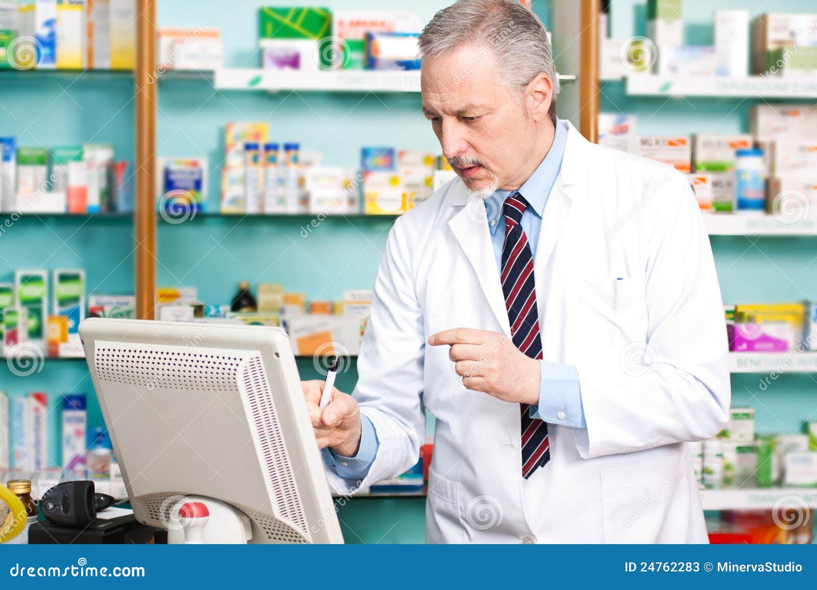 Pharmacist stock image. Image of male, pharmaceutical - 24762283