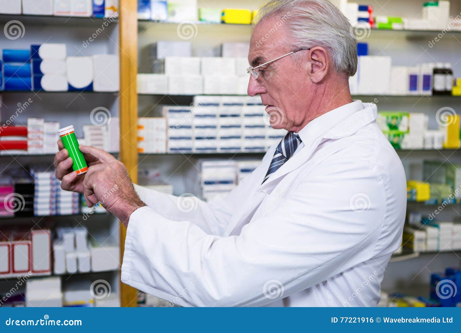 Pharmacist Checking Medicines Stock Photo - Image of person, medical ...