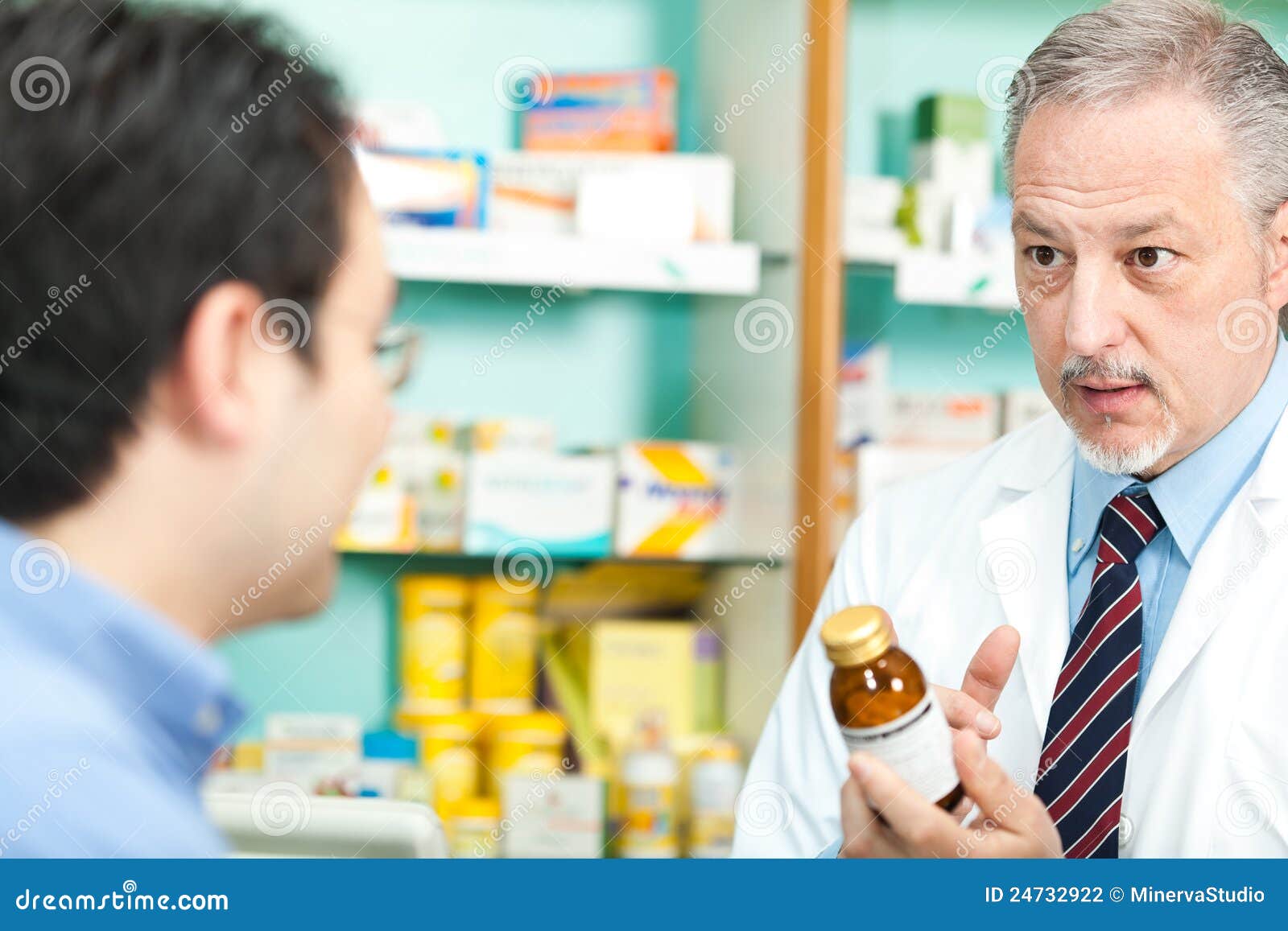 Pharmacist and customer stock photo. Image of drugs, retail - 24732922