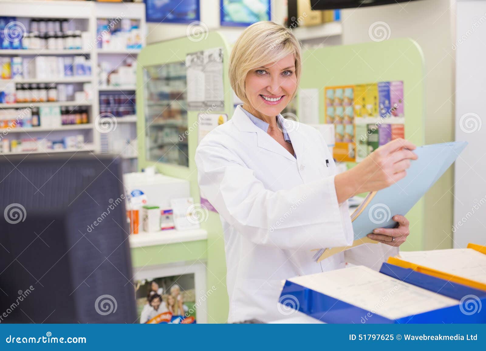 Pharmacist files documents stock image. Image of sheets - 51797625