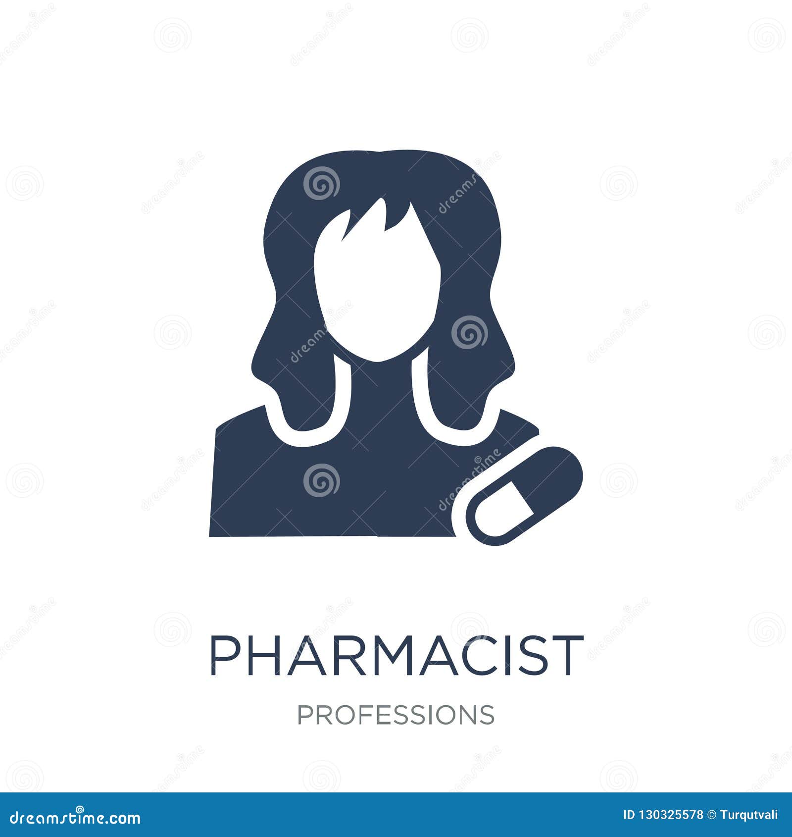 Pharmacist Icon. Trendy Flat Vector Pharmacist Icon on White Background ...