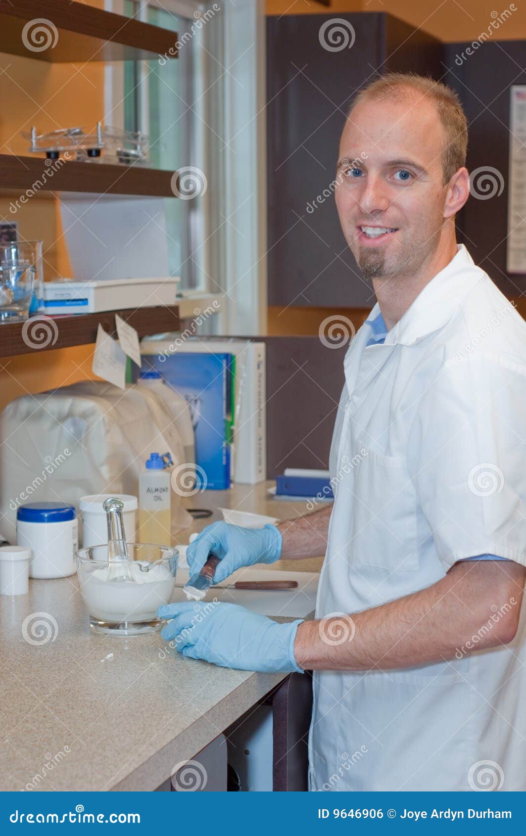 Pharmacist mixing medicine stock photo. Image of color - 9646906