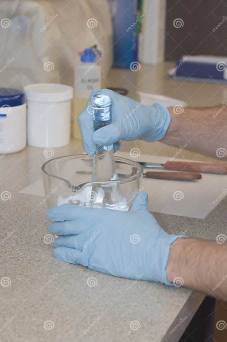 Pharmacist mixing medicine stock image. Image of health - 9646963