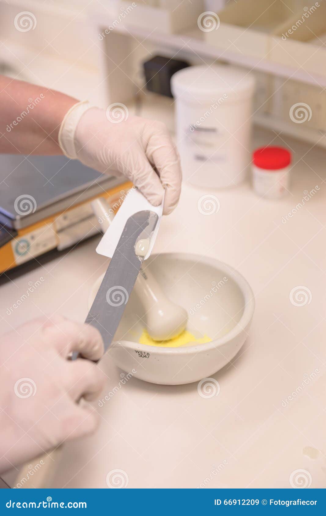 Pharmacist Mixing a Medicine Stock Image - Image of care, drug: 66912209