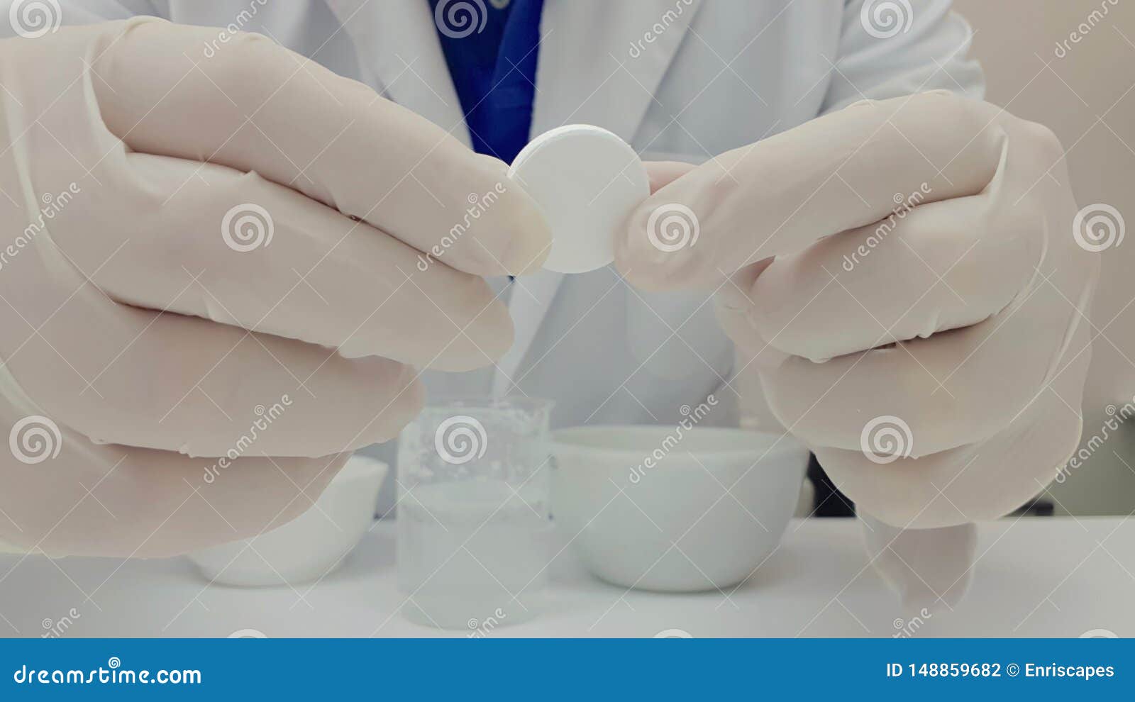 Pharmacist Performing a Quality Control of Effervescent Tablets Stock ...