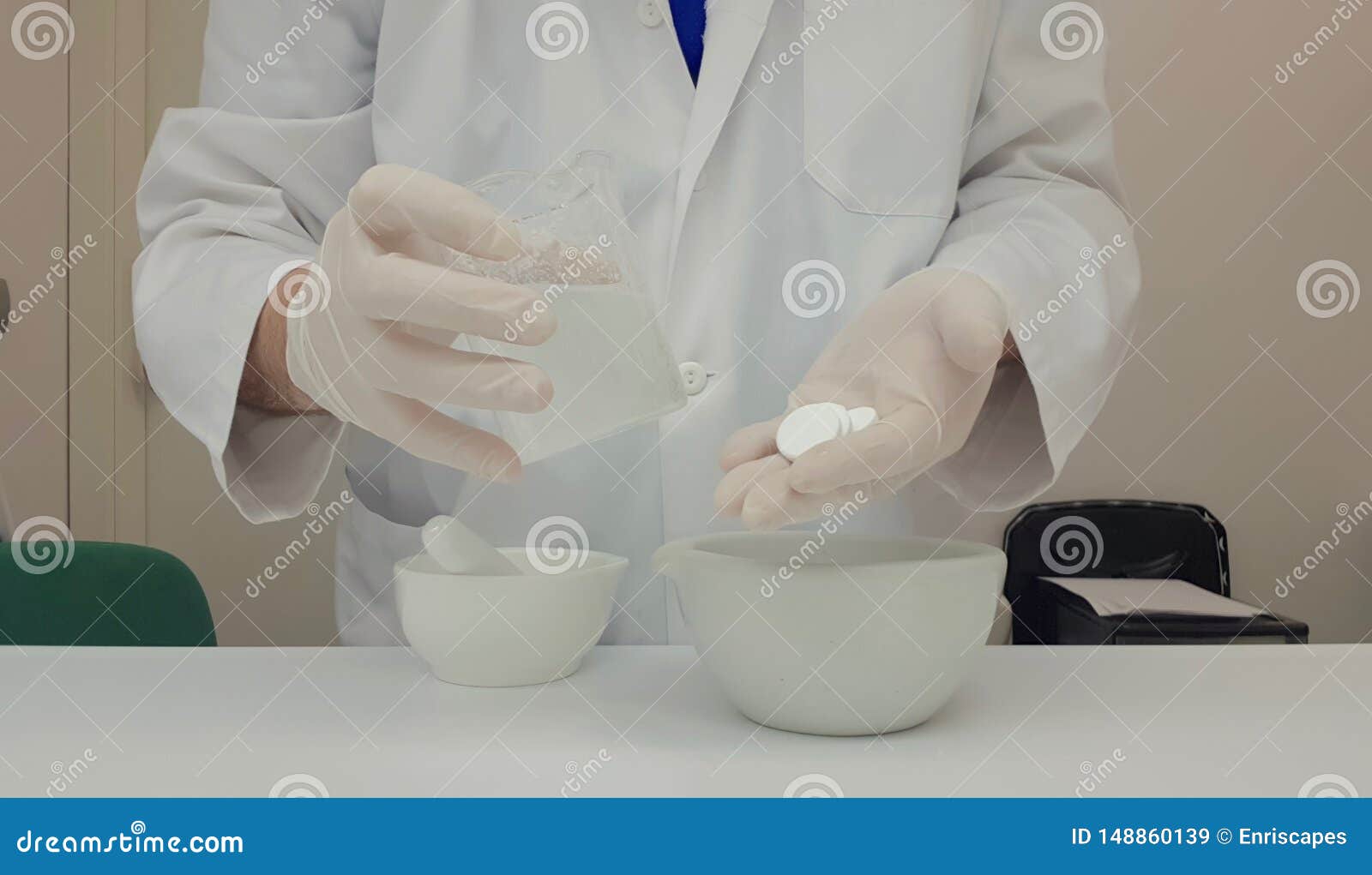 Pharmacist Performing a Quality Control of Effervescent Tablets Stock ...