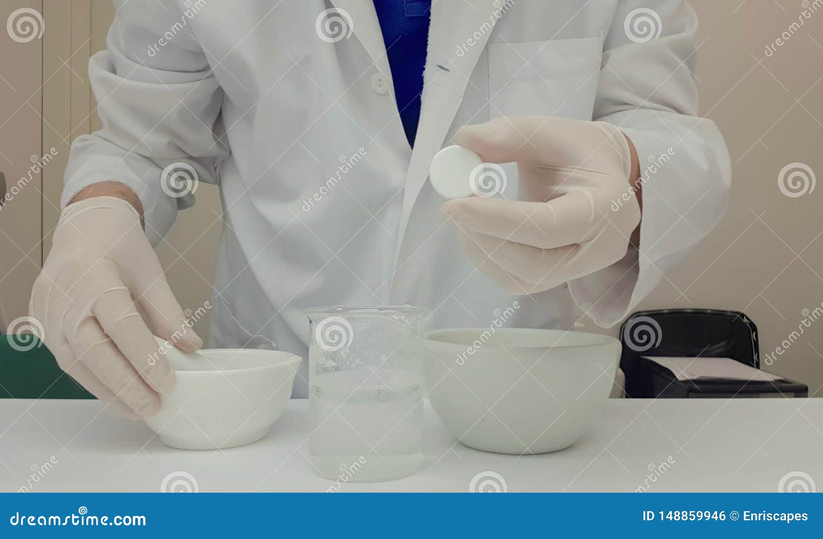 Pharmacist Performing a Quality Control of Effervescent Tablets Stock ...