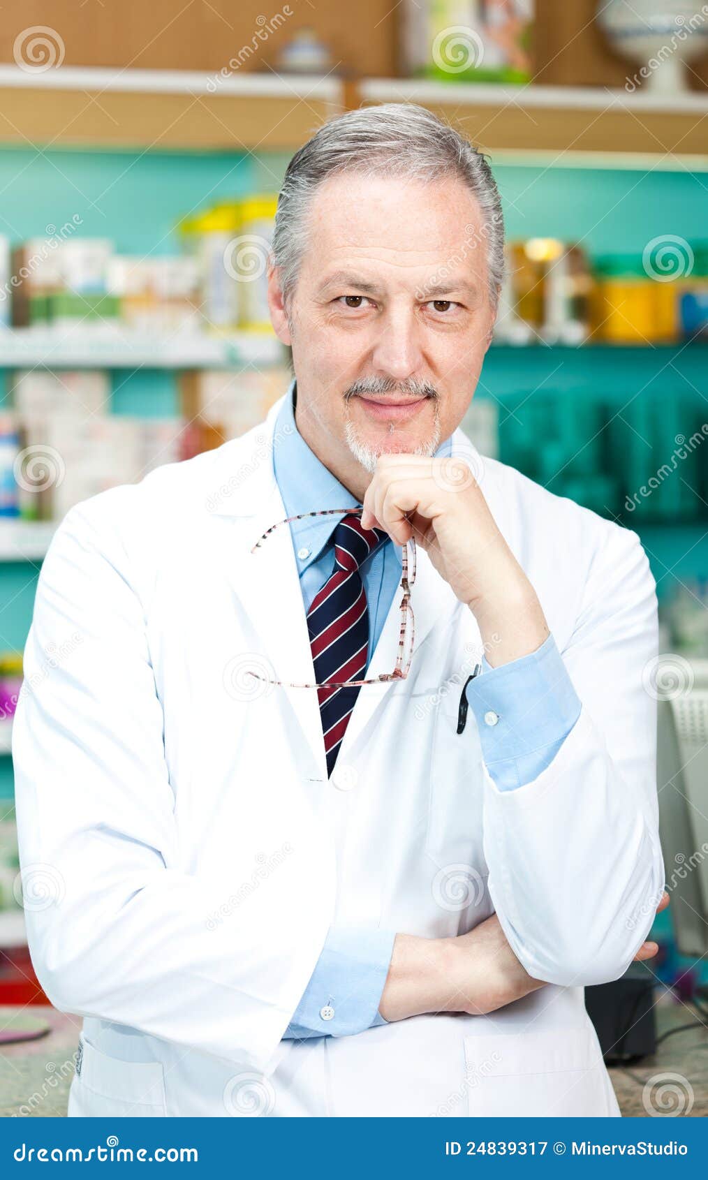 Pharmacist portrait stock image. Image of illness, store - 24839317