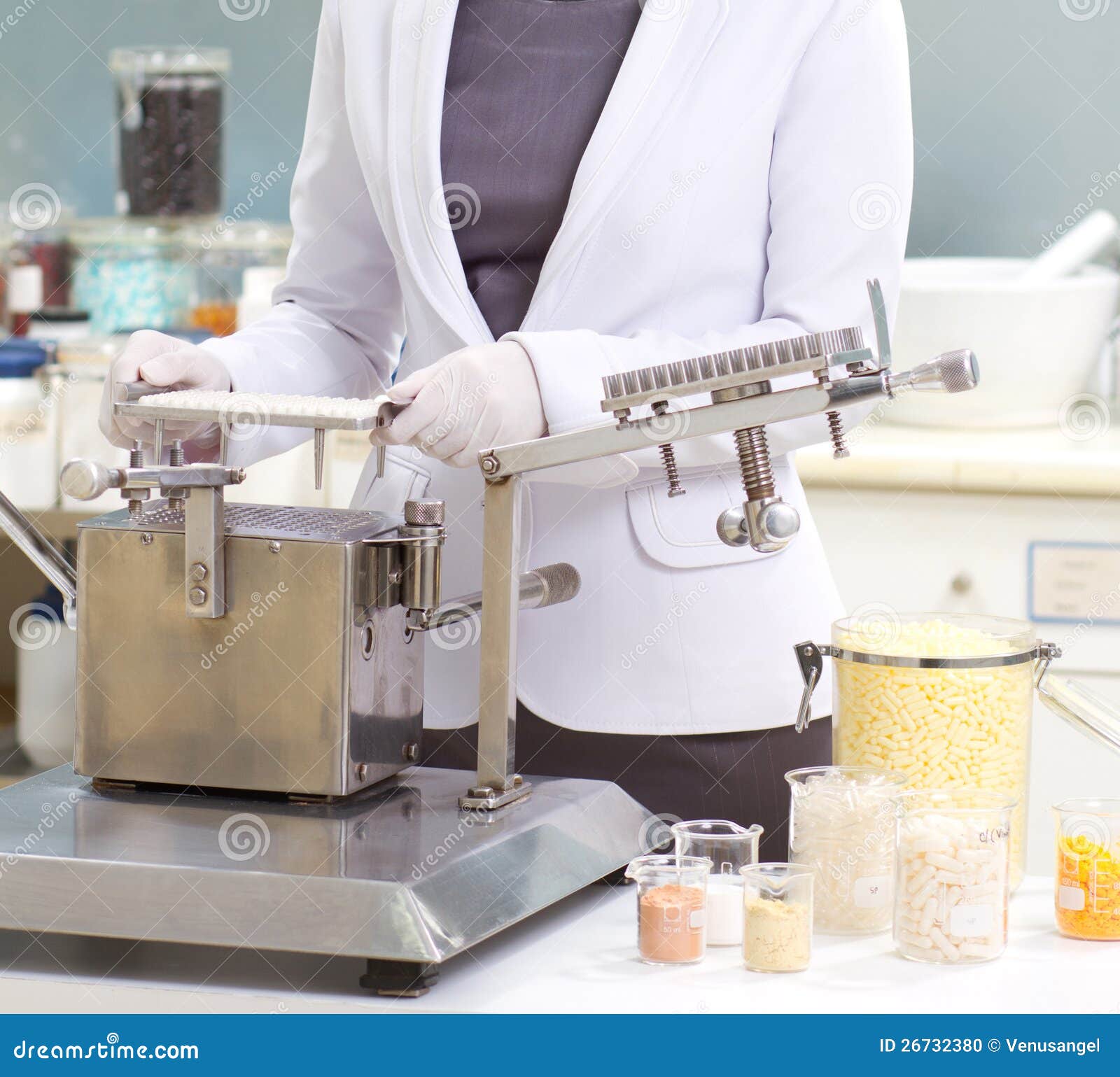 Pharmacist Preparing Medication Stock Photo - Image of drugstore ...