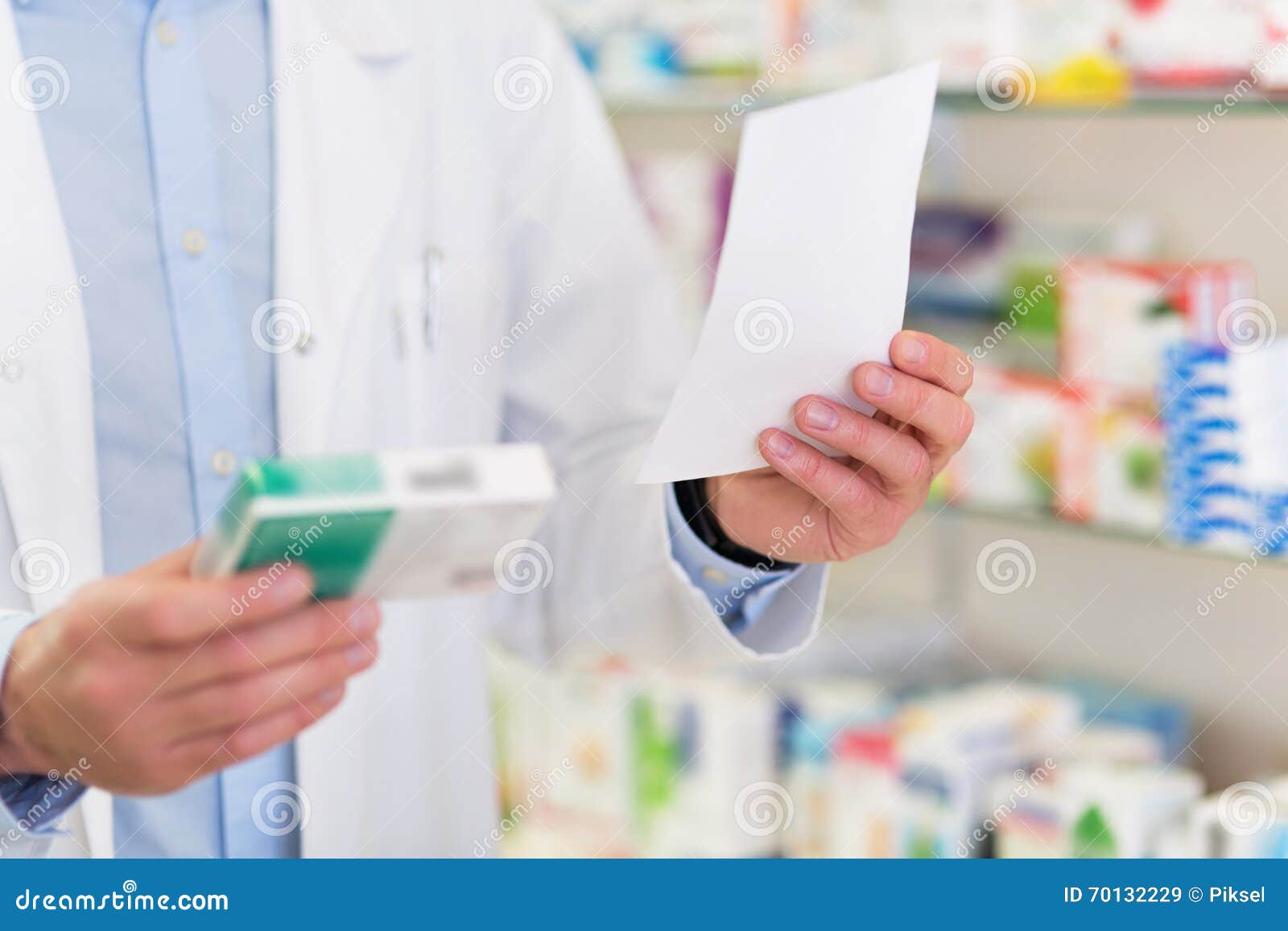 Pharmacist Reading Prescription Stock Image - Image of retail, care ...