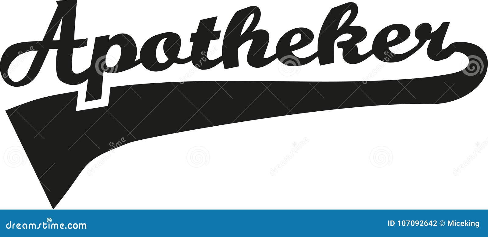 Pharmacist Retro Font German Stock Vector - Illustration of health ...