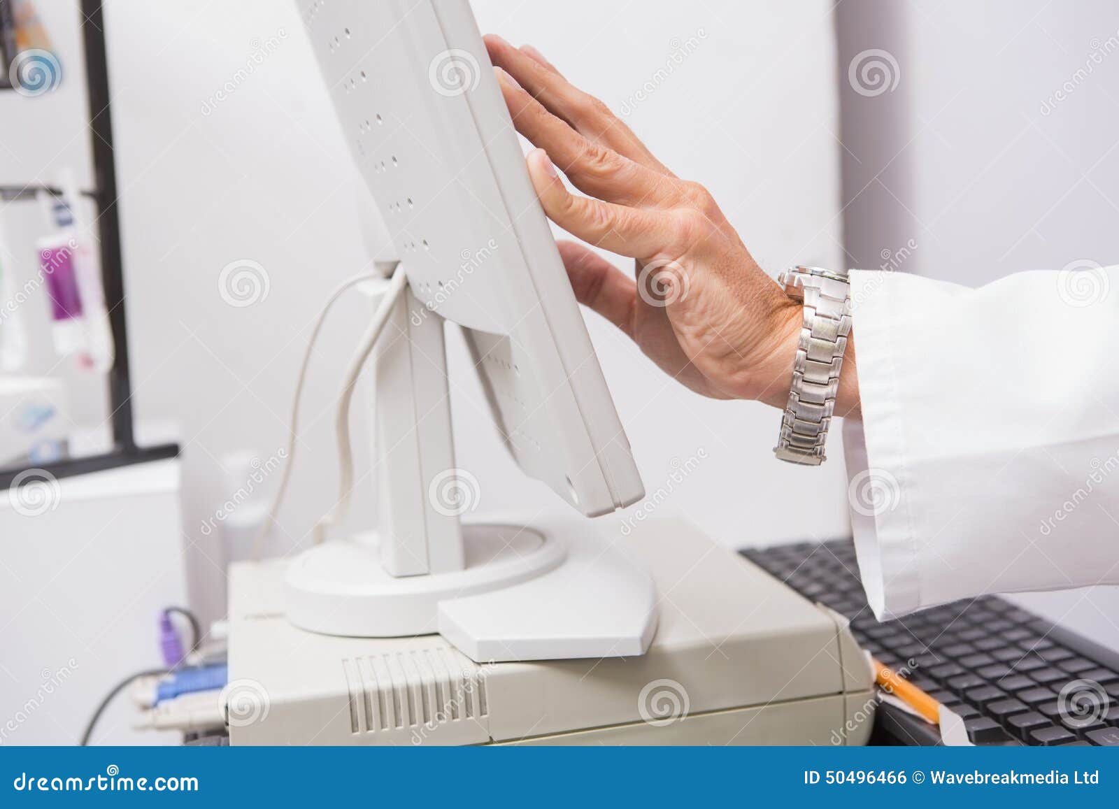 Pharmacist Using the Computer Stock Photo - Image of medical ...