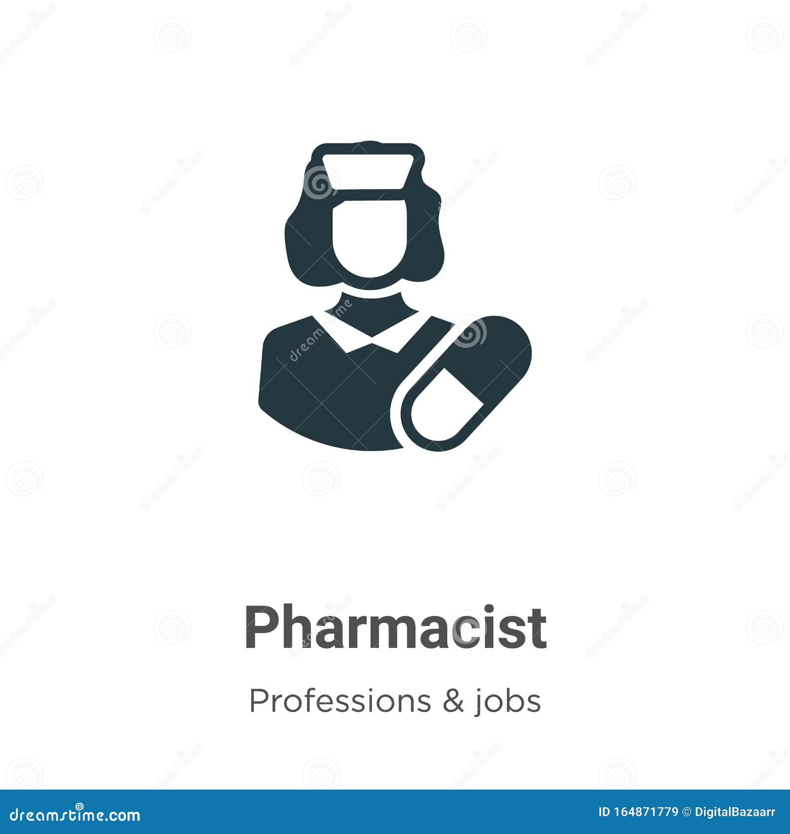 Pharmacist Vector Icon On White Background. Flat Vector Pharmacist Icon ...