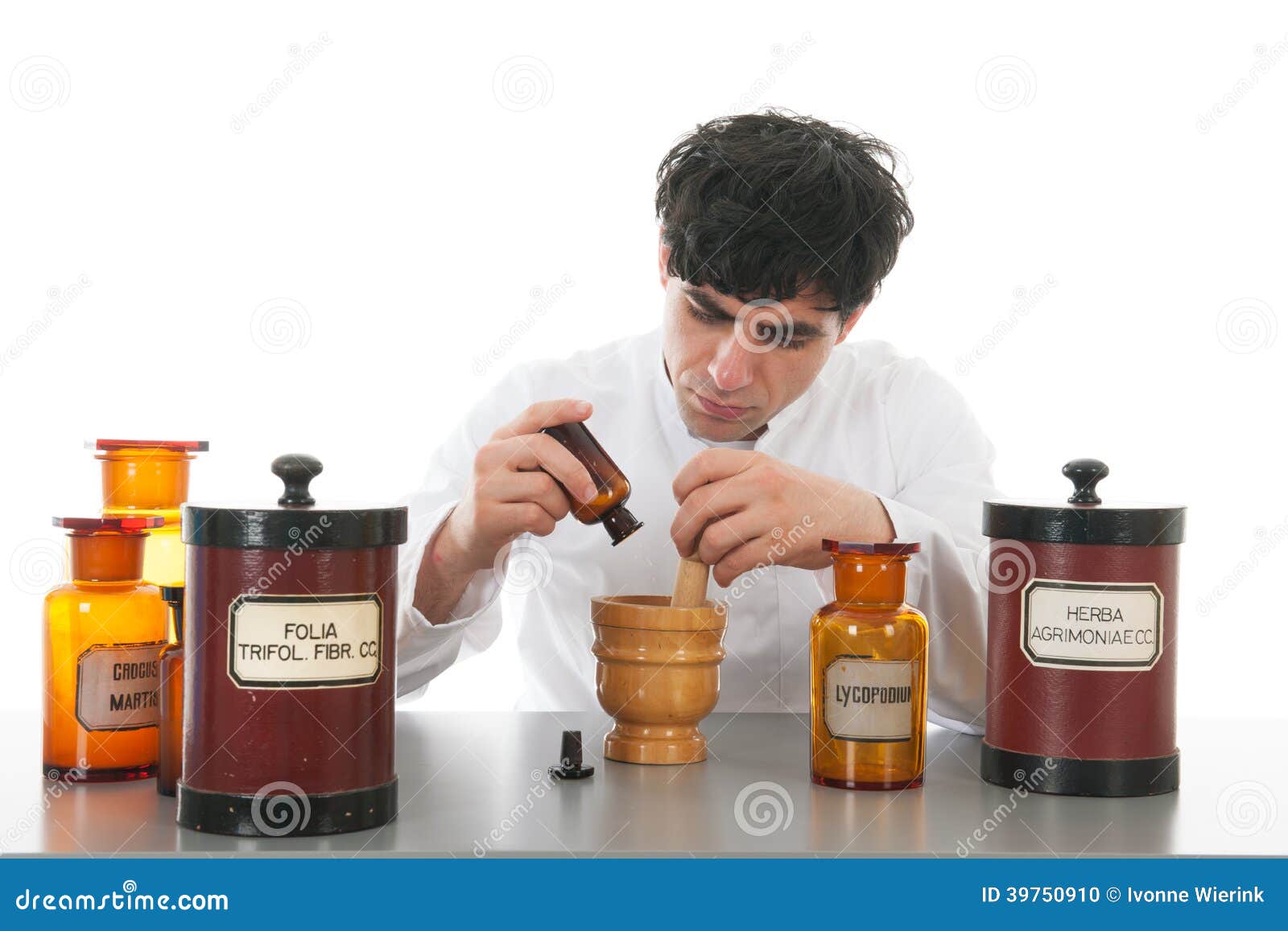 Pharmacist at work stock photo. Image of pounder, healthcare - 39750910