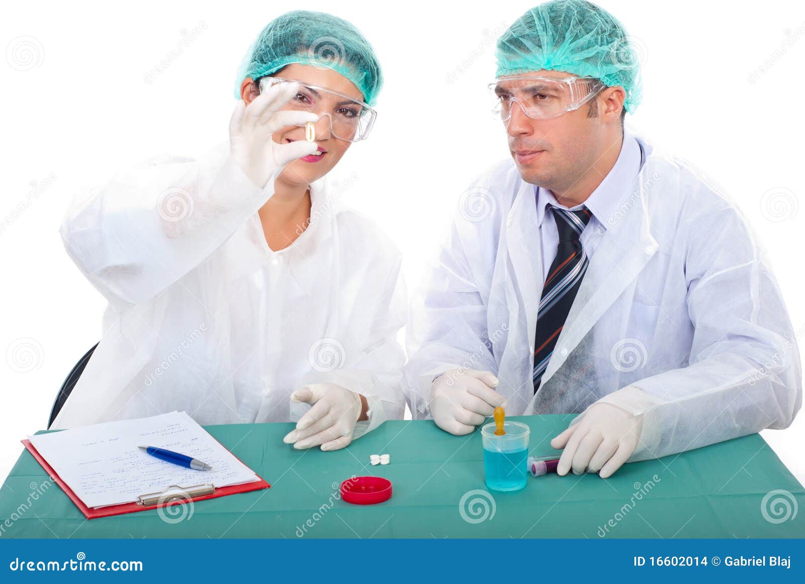 Pharmacists Team Studying Oil Capsule Stock Photo - Image of chemistry ...