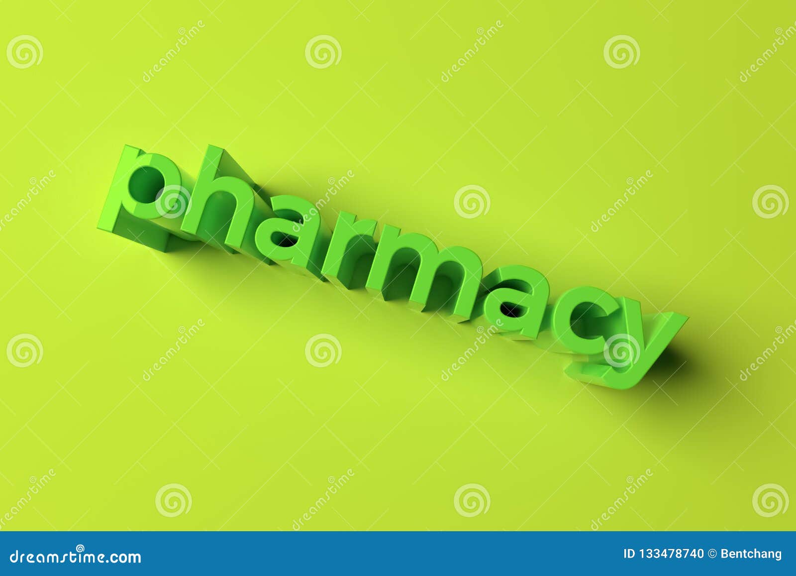 Pharmacy, 3D Rendering. Decorative, Illustrations Typography, CGI ...