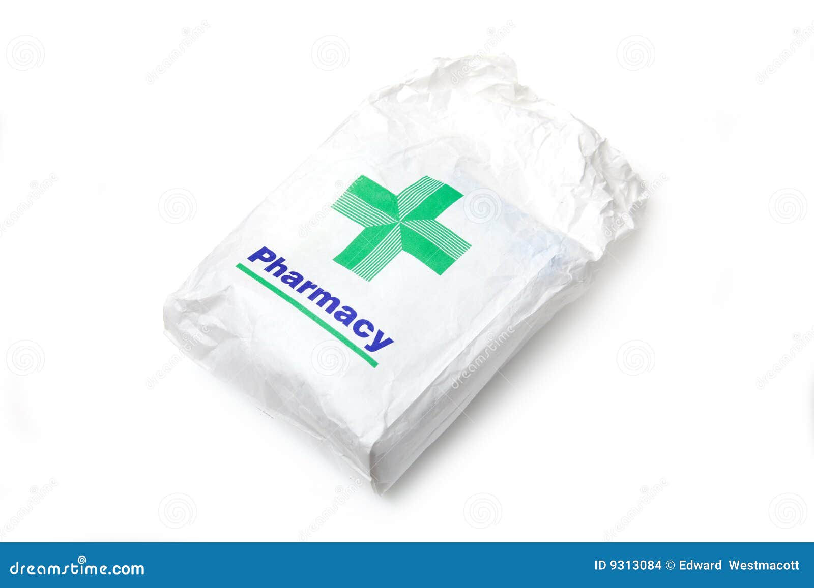 Pharmacy bag stock photo. Image of green, healthcare, wrinkled - 9313084