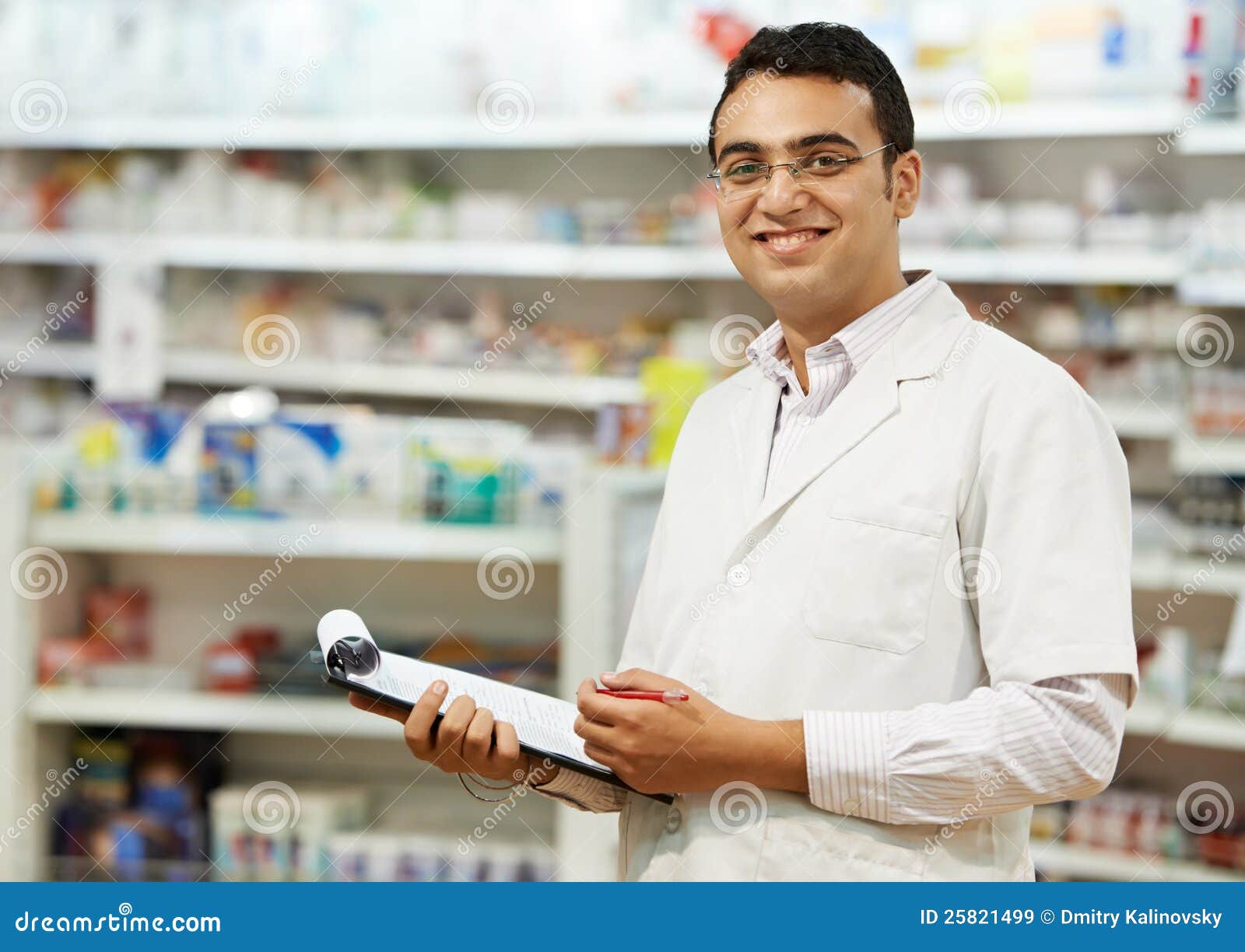 Pharmacy Chemist Woman in Drugstore Stock Image - Image of doctor ...