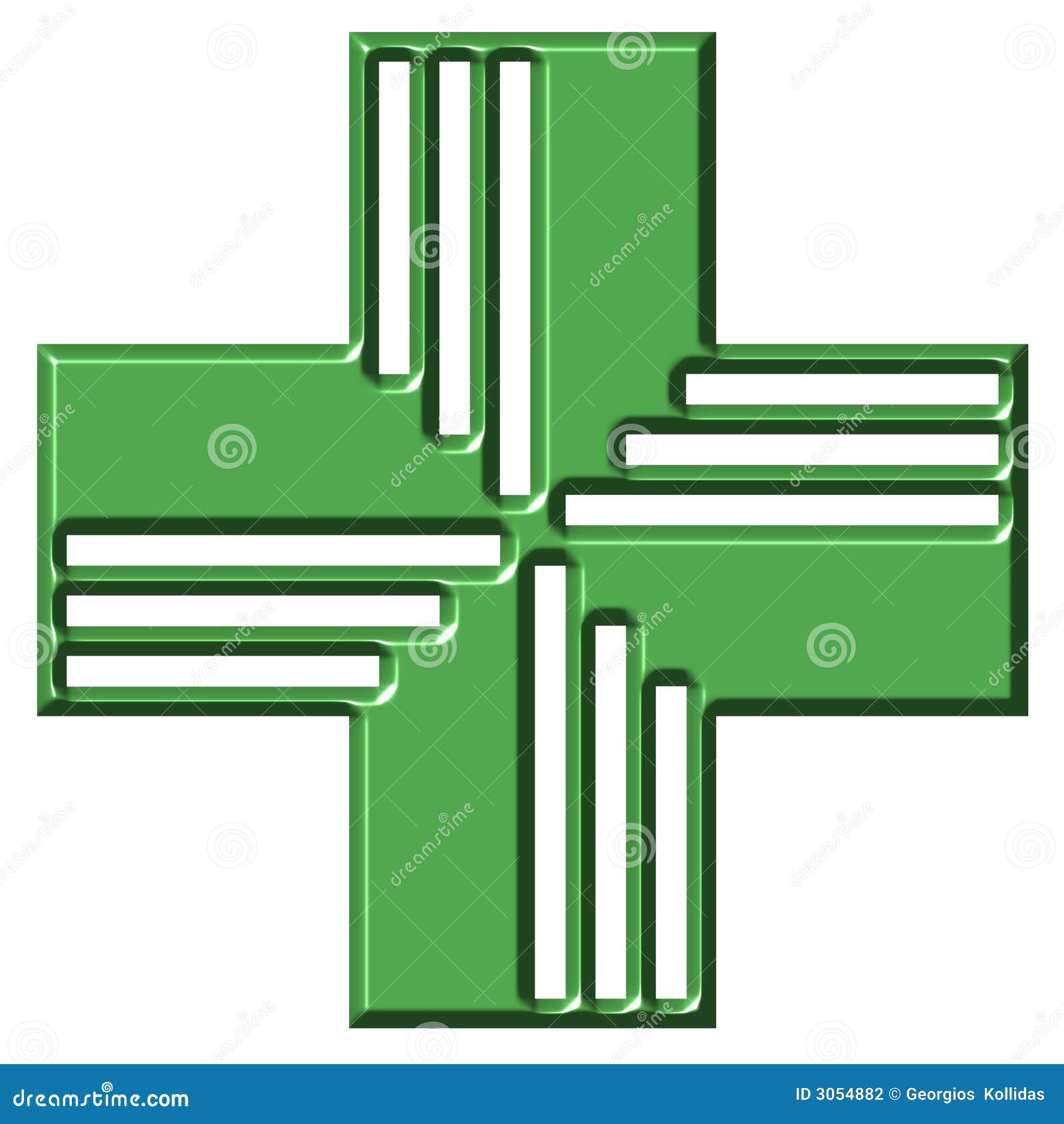 Pharmacy Cross Icon. Pharmacy Logo. Green Medicine Cross Consist Of ...