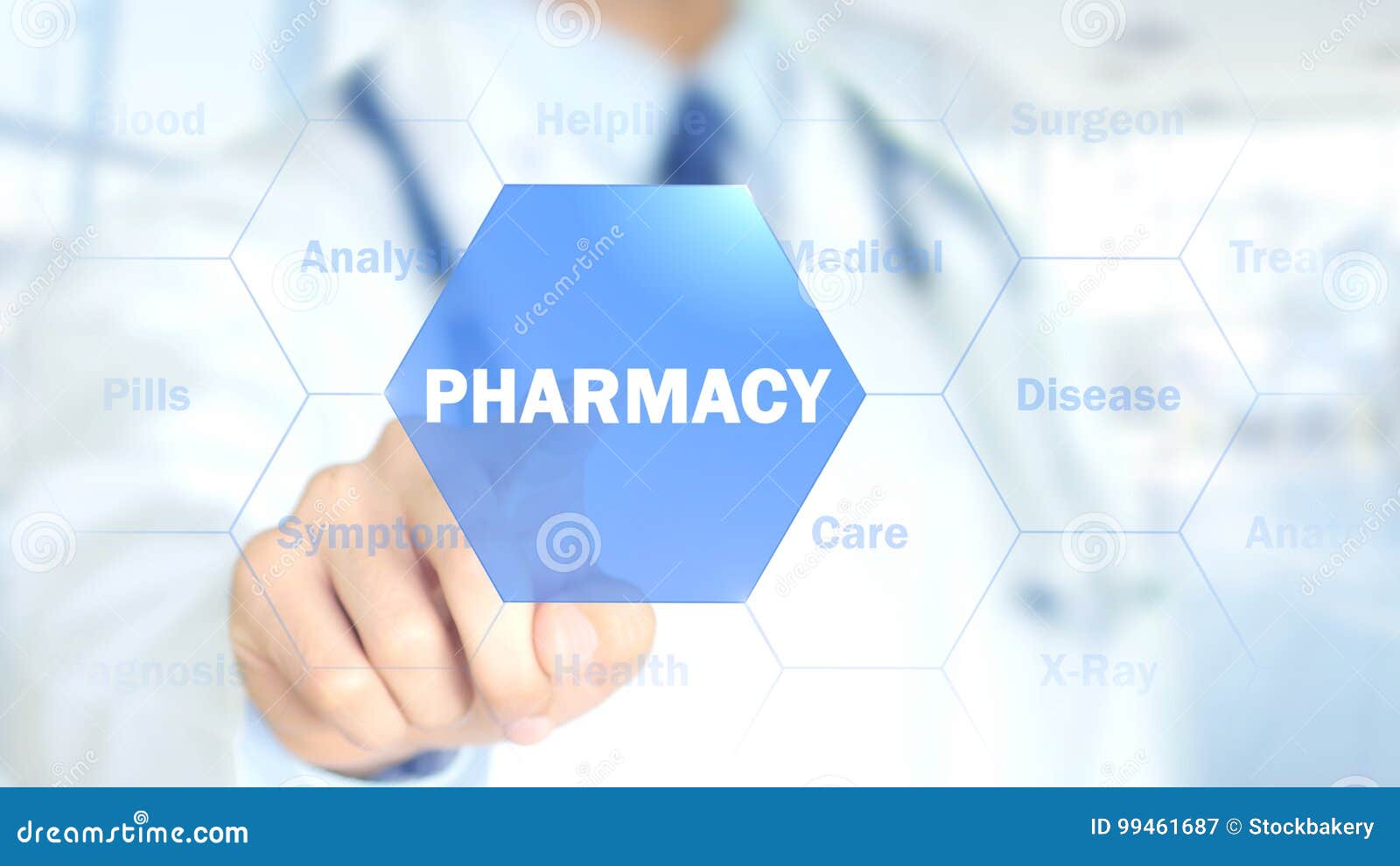 Pharmacy, Doctor Working on Holographic Interface, Motion Graphics ...