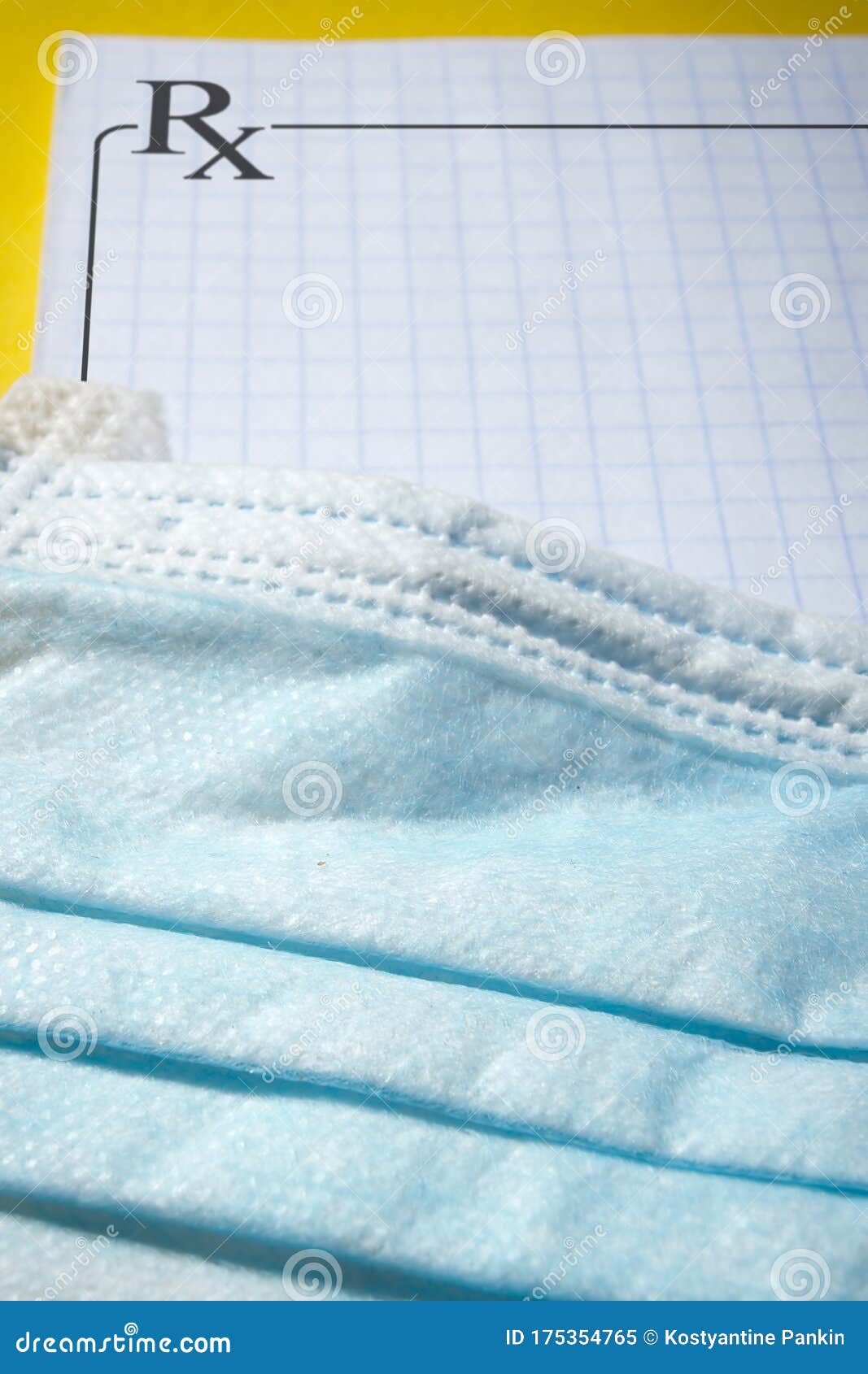 Pharmacy Form and Face Mask Stock Image - Image of health, sign: 175354765