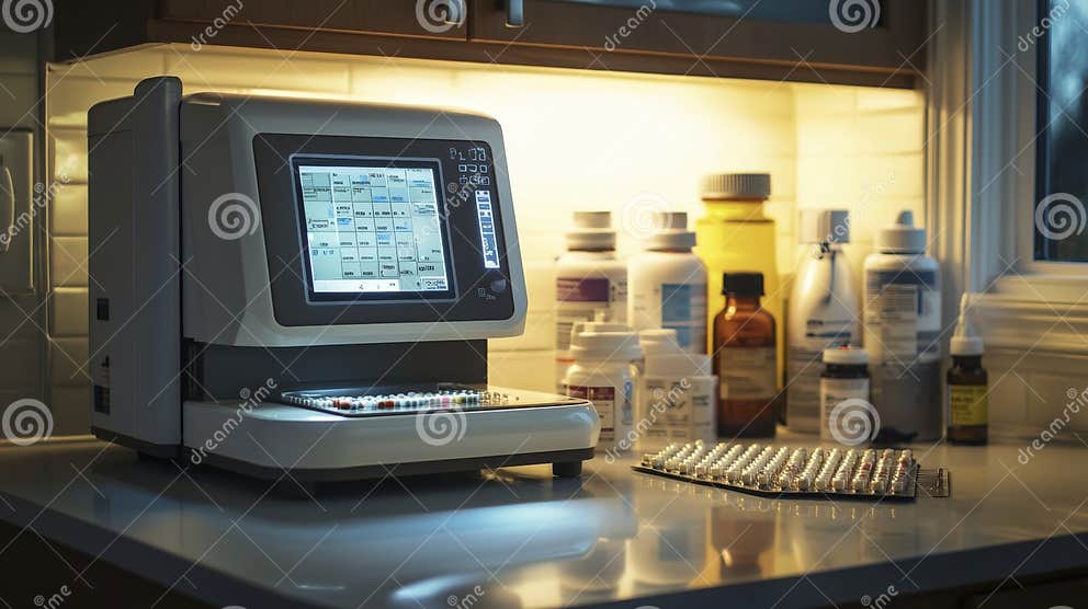 Pharmacy-grade Tablet Counting Machine in Modern Pharmacy Setting ...