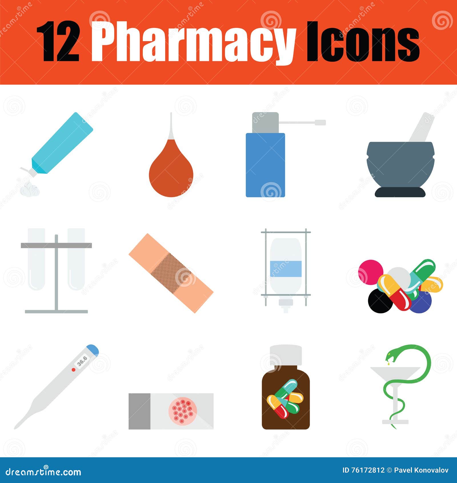 Pharmacy icon set stock vector. Illustration of icon - 76172812