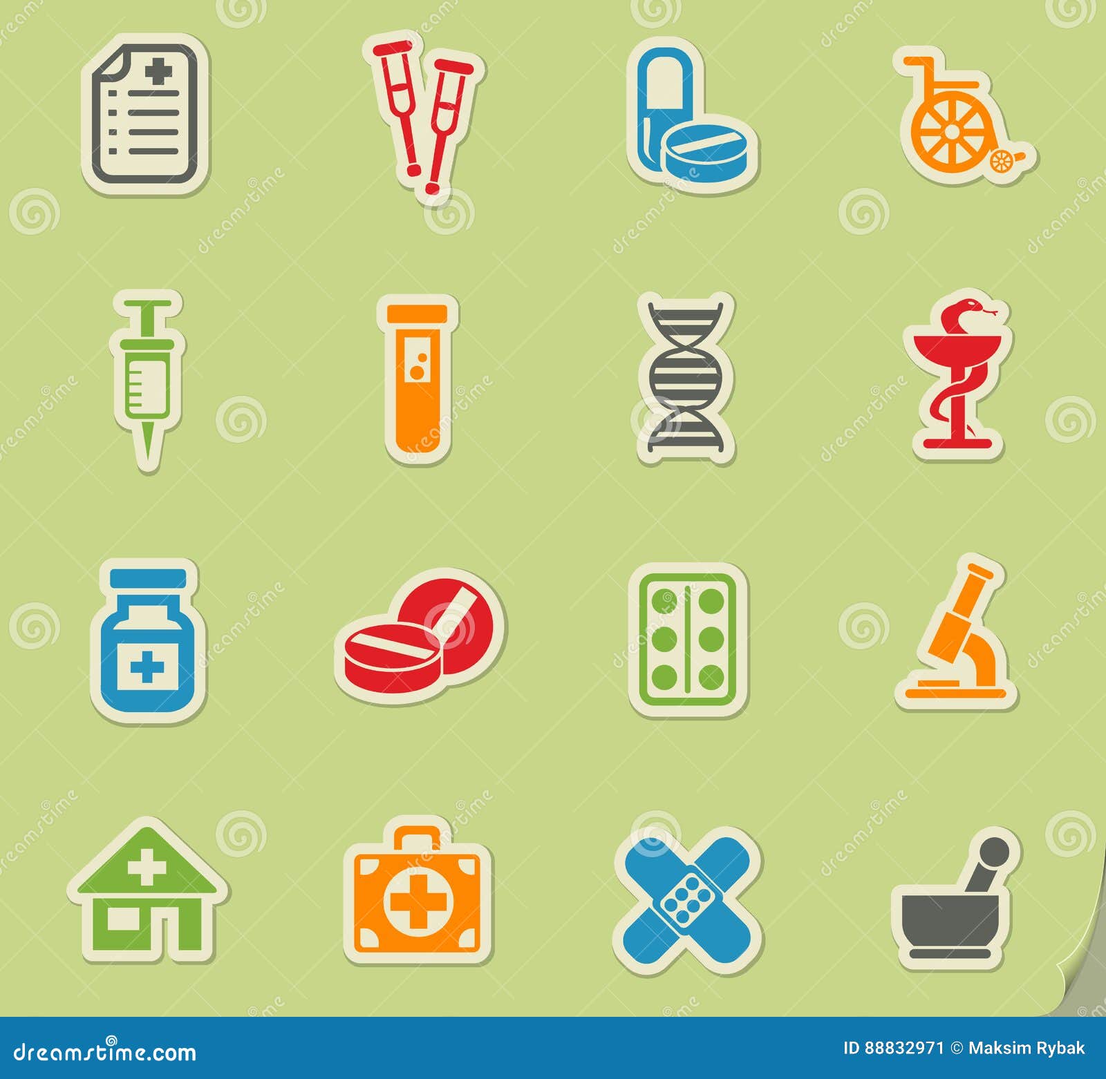 Pharmacy icon set stock illustration. Illustration of recipe - 88832971
