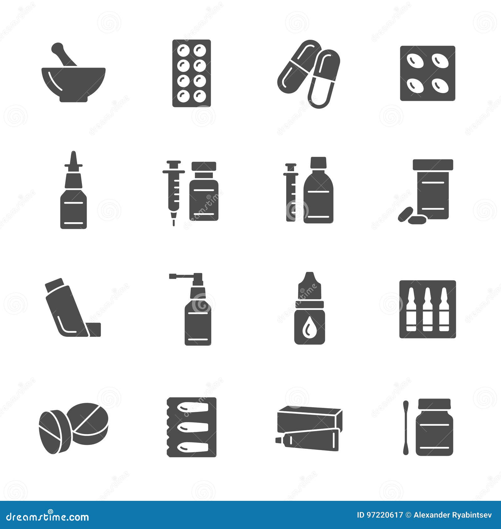Pharmacy icons stock vector. Illustration of cure, health - 97220617
