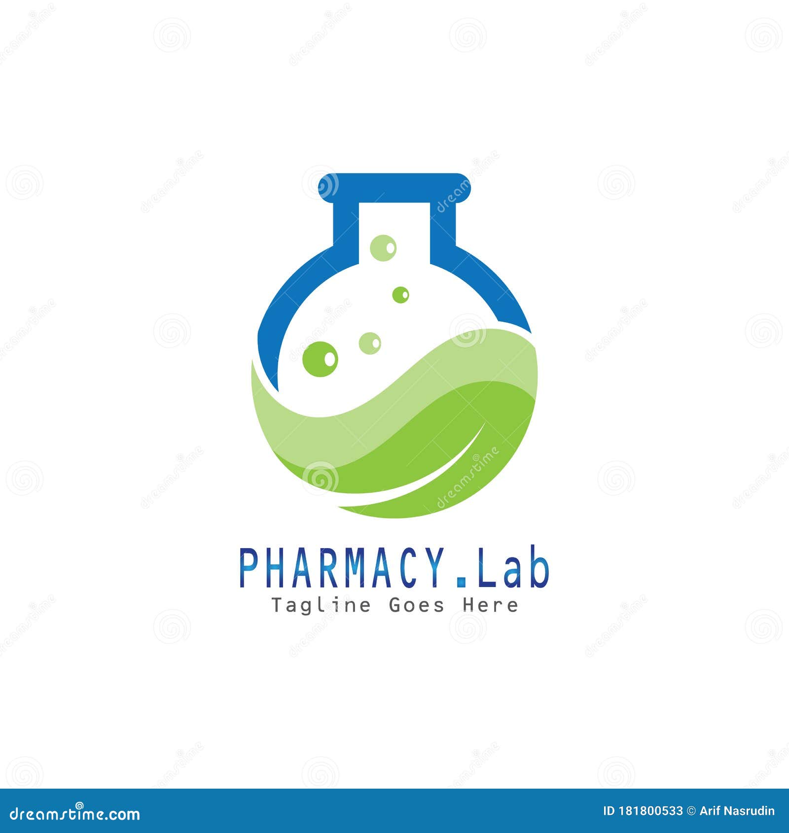 Pharmacy Lab with Leaf Health Premium Logo Illustration Vector Icon ...