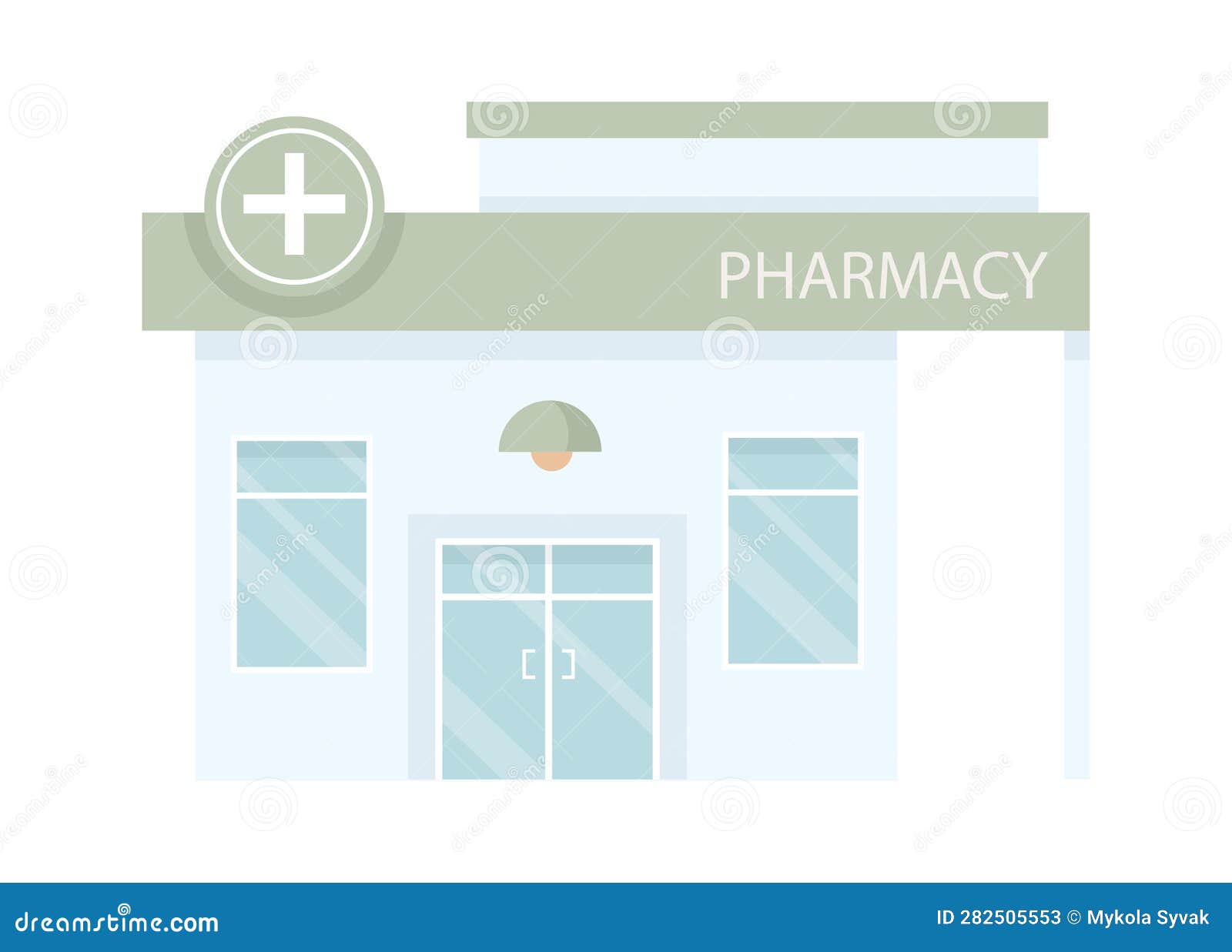Pharmacy Office Building stock vector. Illustration of office - 282505553