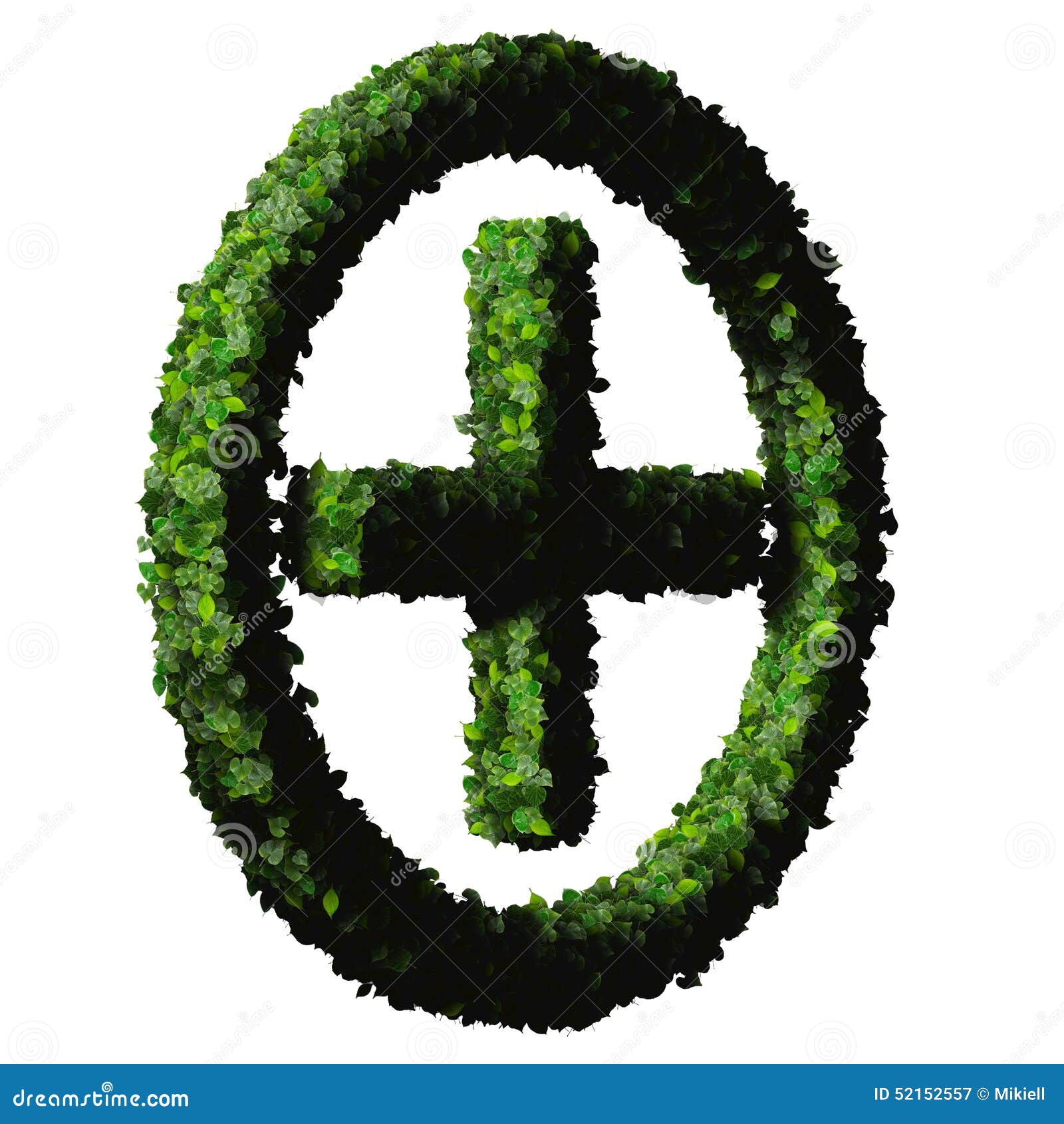 Pharmacy Plus with Ring, Sign Made from Green Leaves. Stock ...