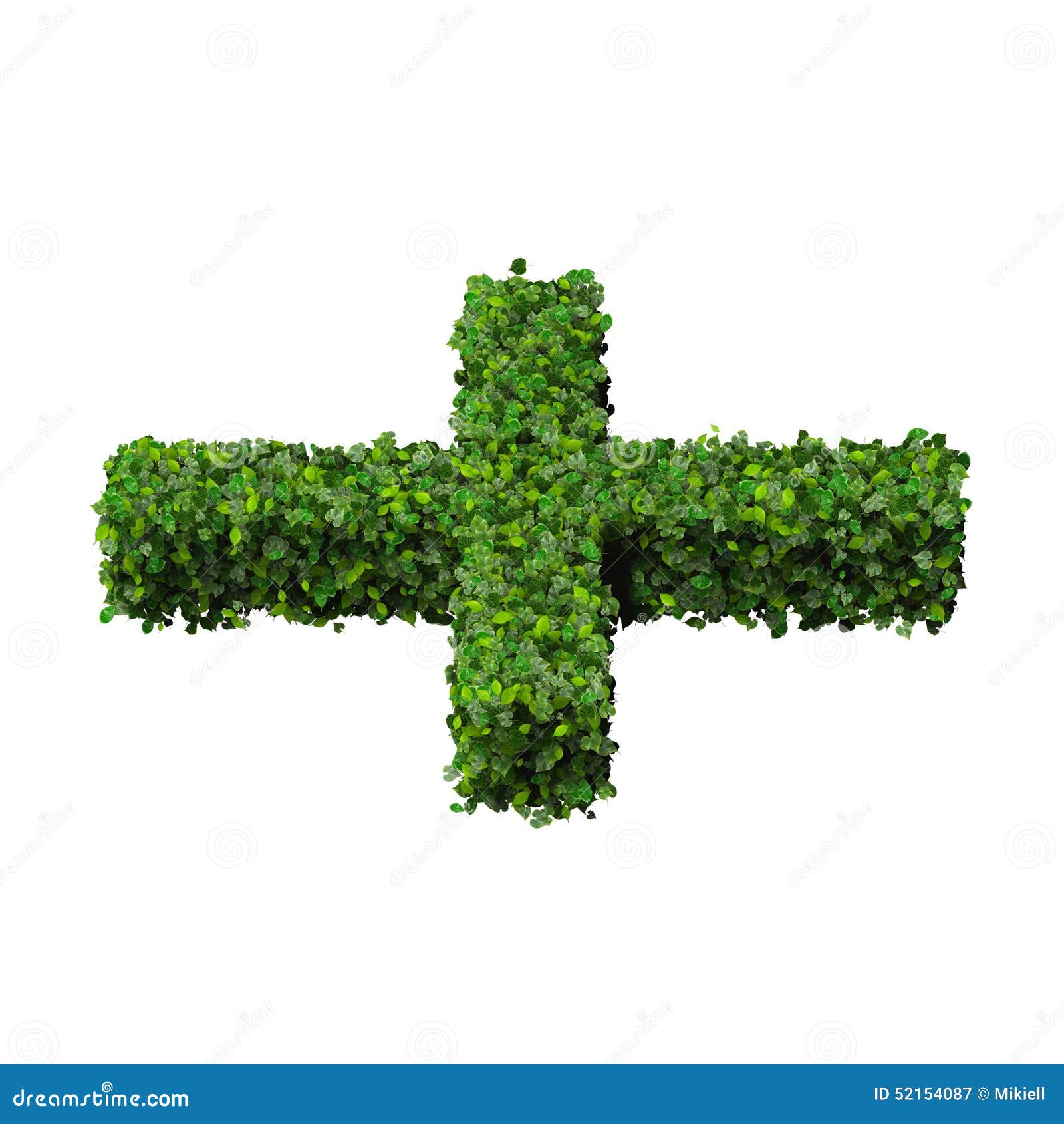 Pharmacy Plus with Ring, Sign Made from Green Leaves. Stock ...
