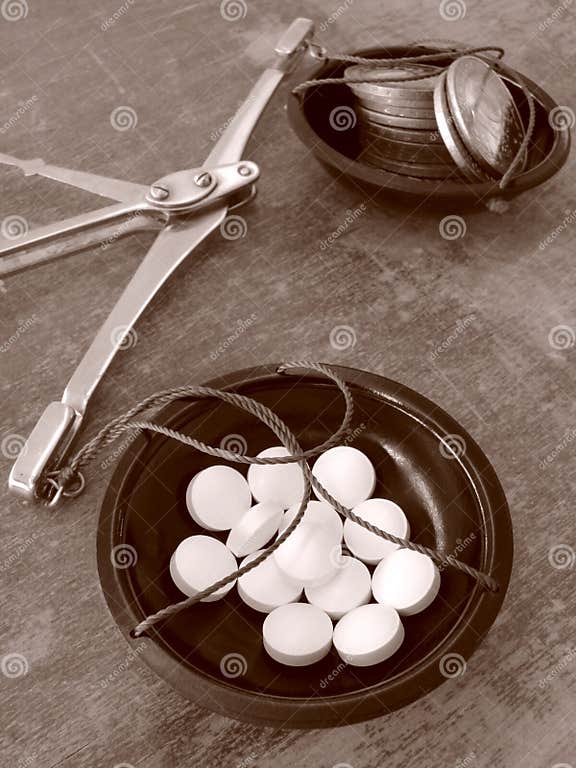 Pharmacy scales stock image. Image of weigh, medical, drug - 4236039