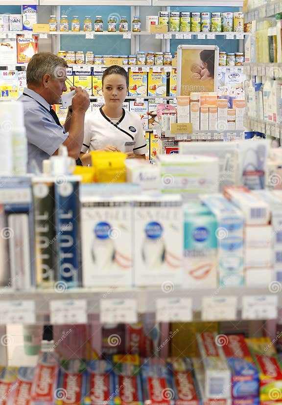 Pharmacy shop interior editorial image. Image of business - 18033655