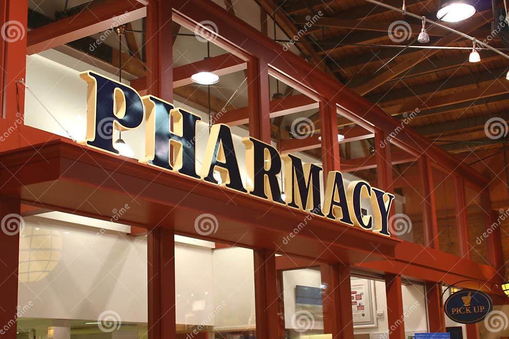 Pharmacy Sign stock image. Image of pharmacy, roof, glass - 1831423