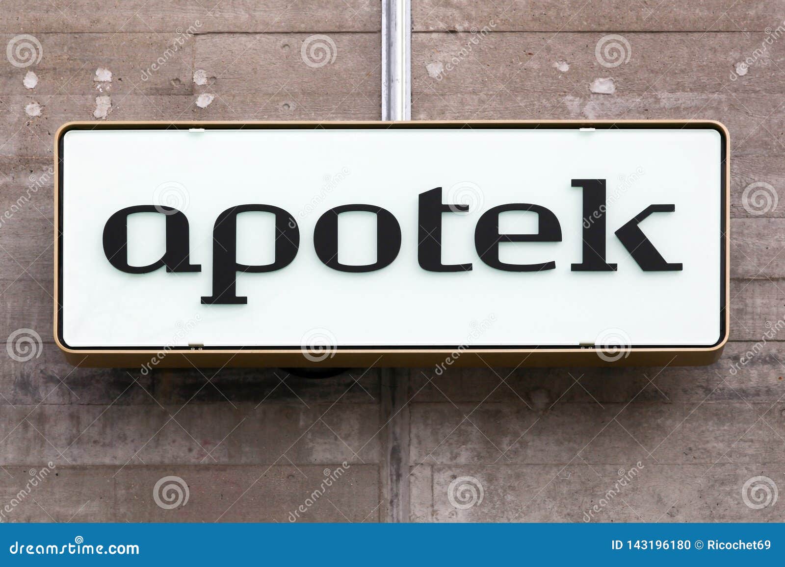 Pharmacy Sign on a Wall in Denmark Stock Photo - Image of scandinavia ...
