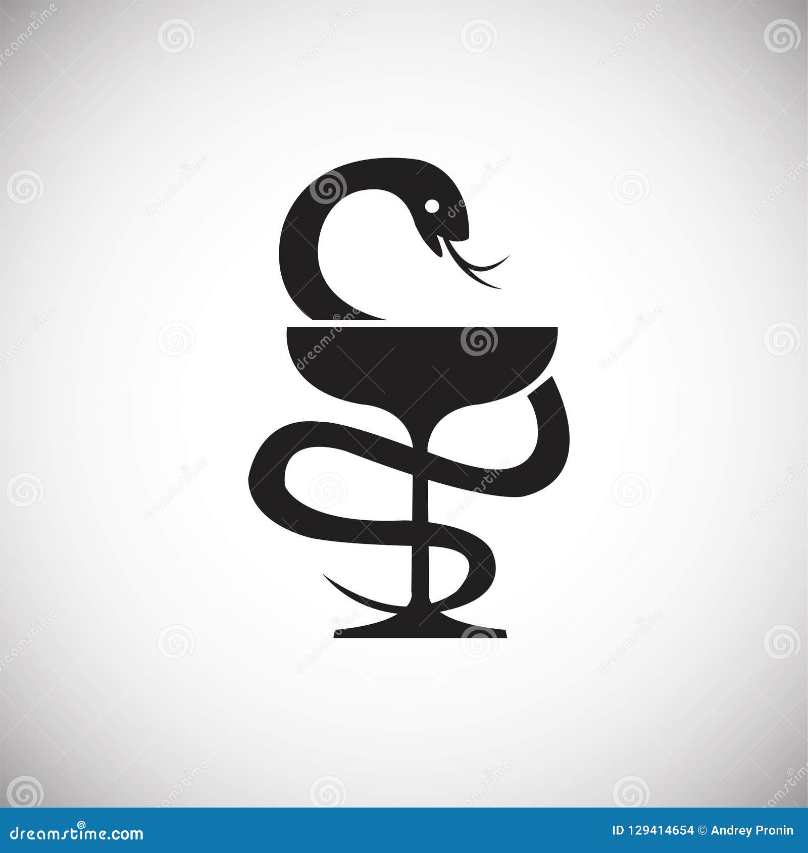 Pharmacy Snake on White Background Stock Vector - Illustration of ...