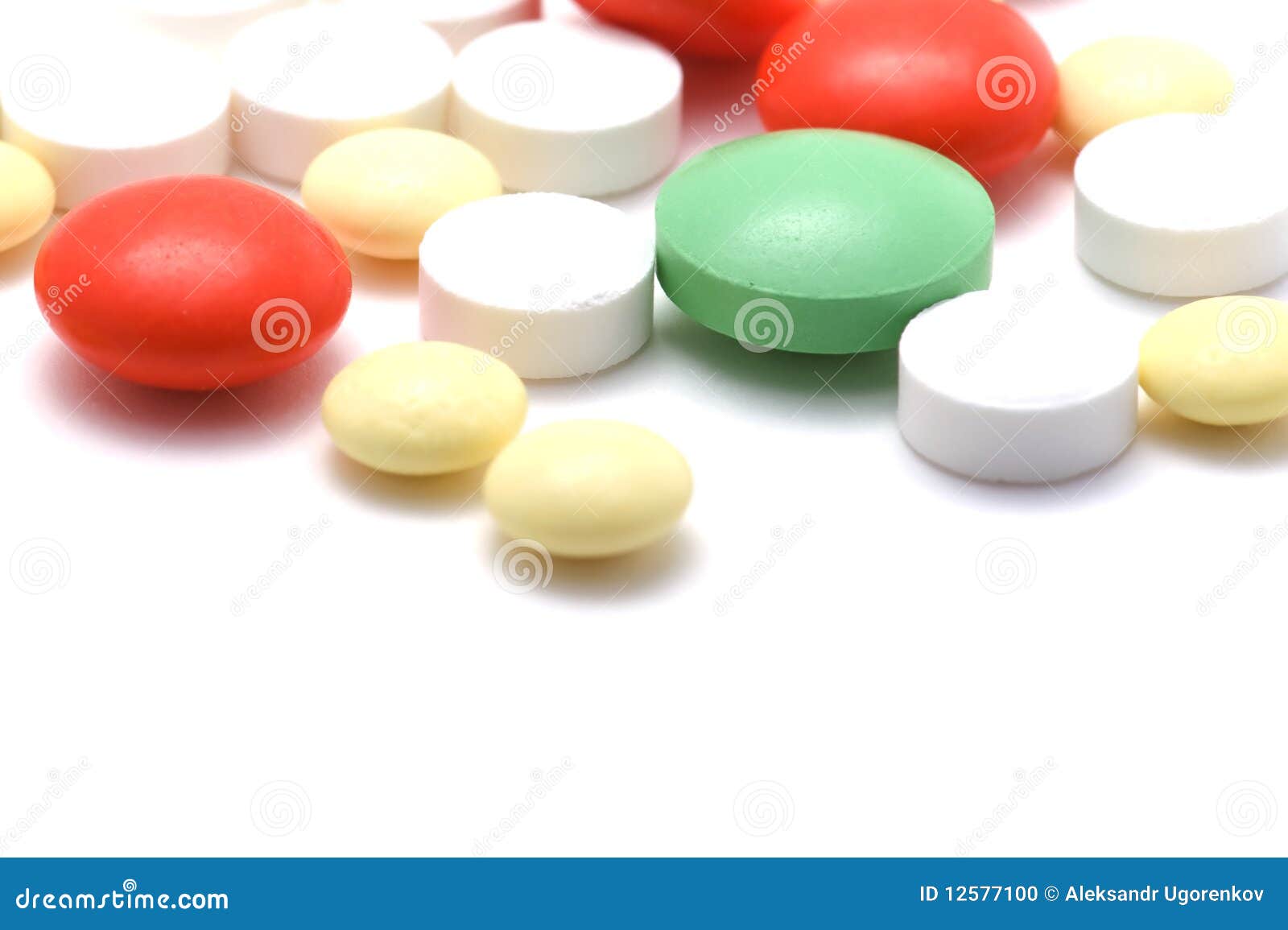 Pharmacy Tablets on White Macro Stock Photo - Image of medication ...