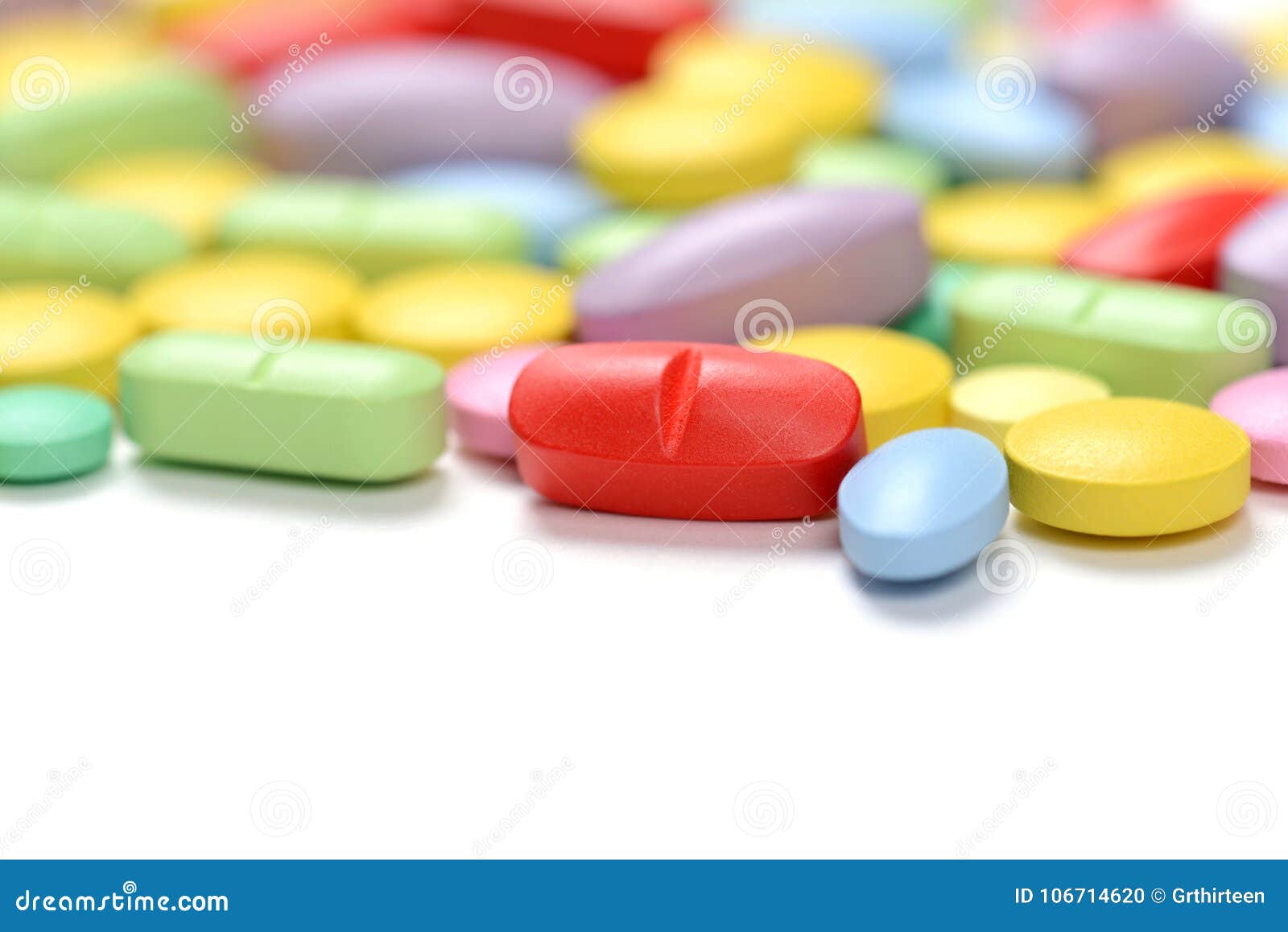 Pharmacy Theme. Multicolored Pills and Capsules Stock Photo - Image of ...