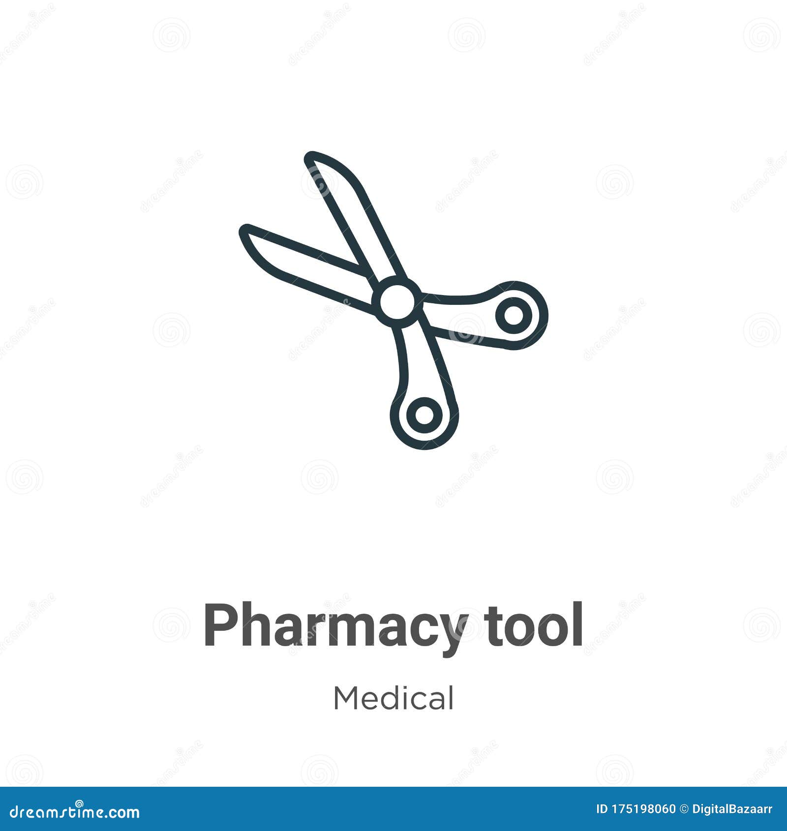 Pharmacy Tool Outline Vector Icon. Thin Line Black Pharmacy Tool Icon ...