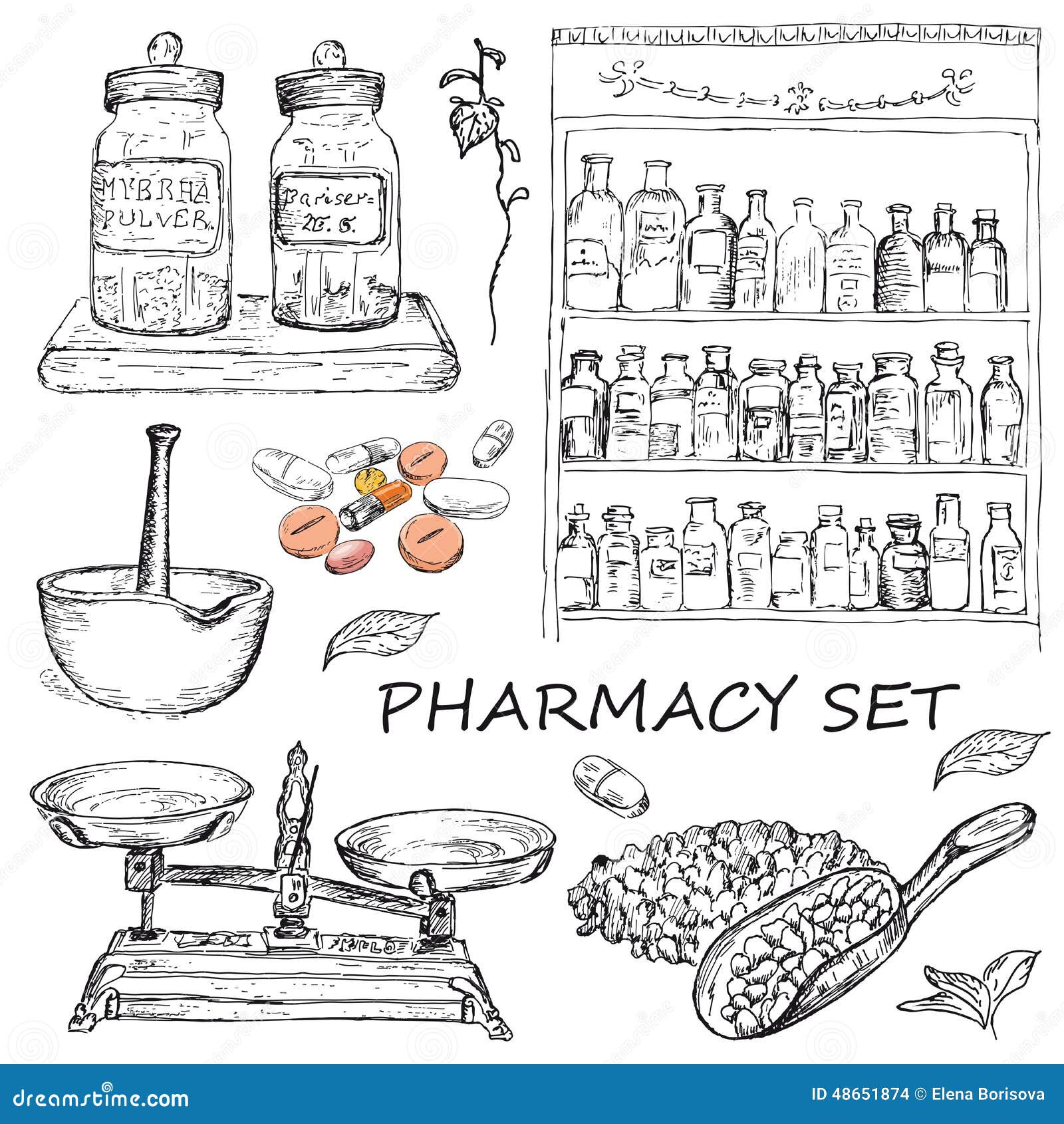 Pharmacy stock vector. Illustration of body, medicament - 48651874